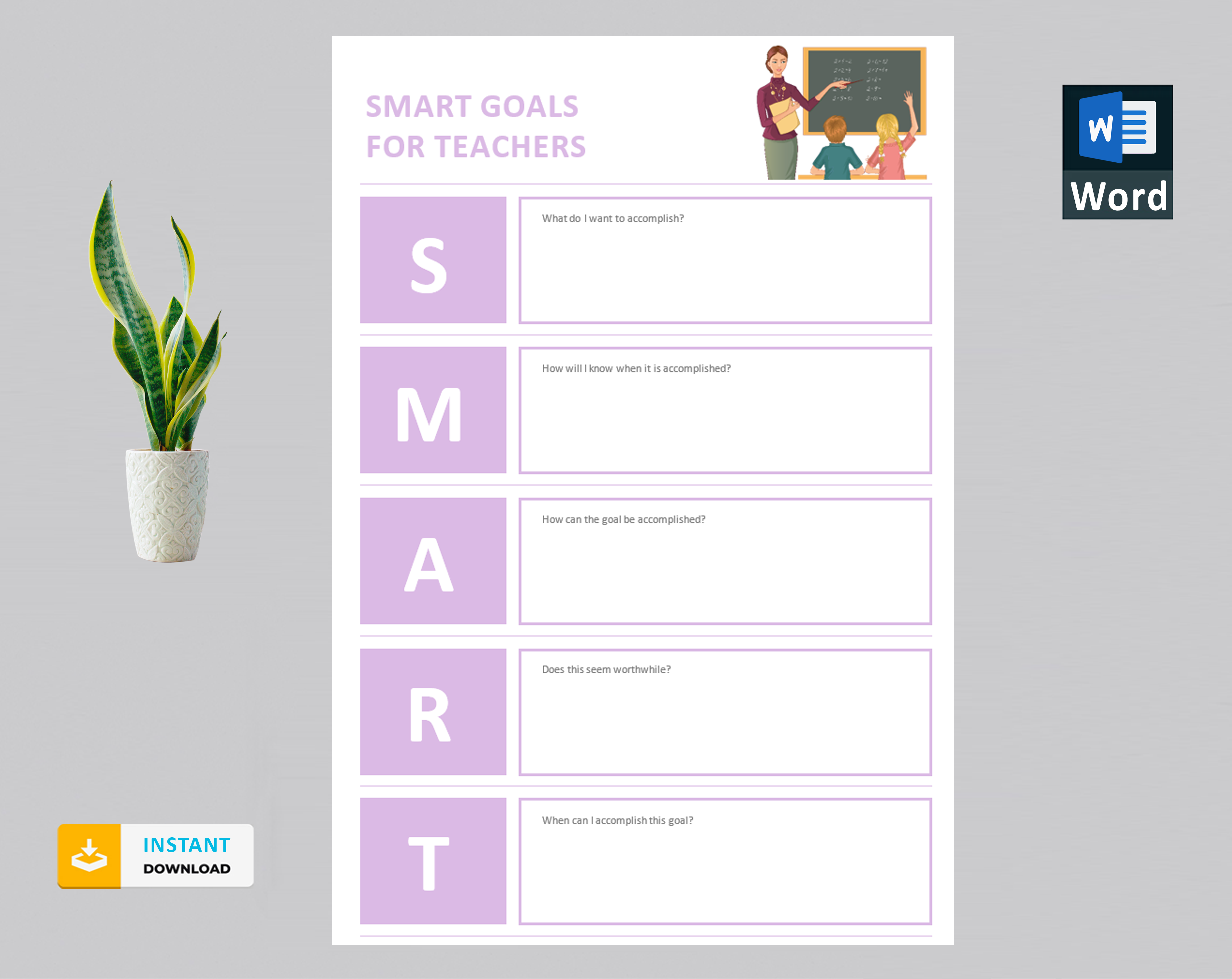 Smart goals for teachers template - Eloquens