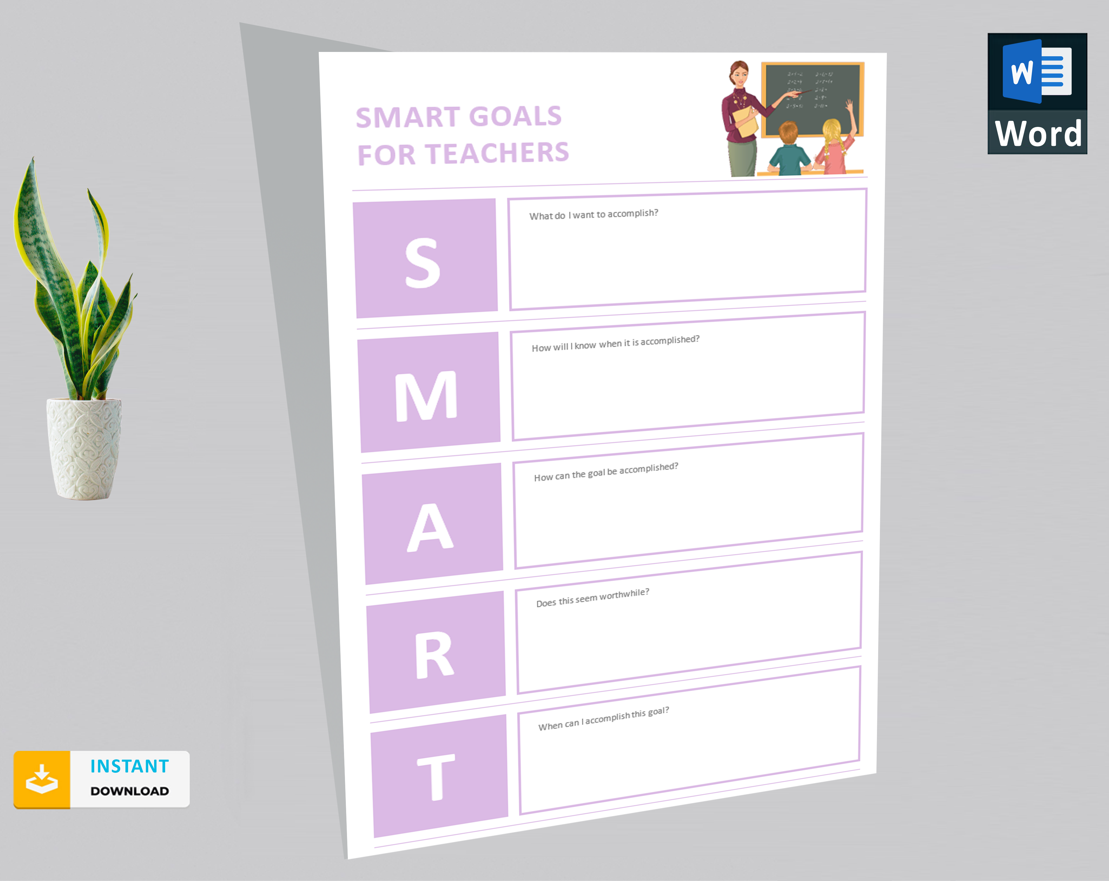 Smart goals for teachers template - Eloquens