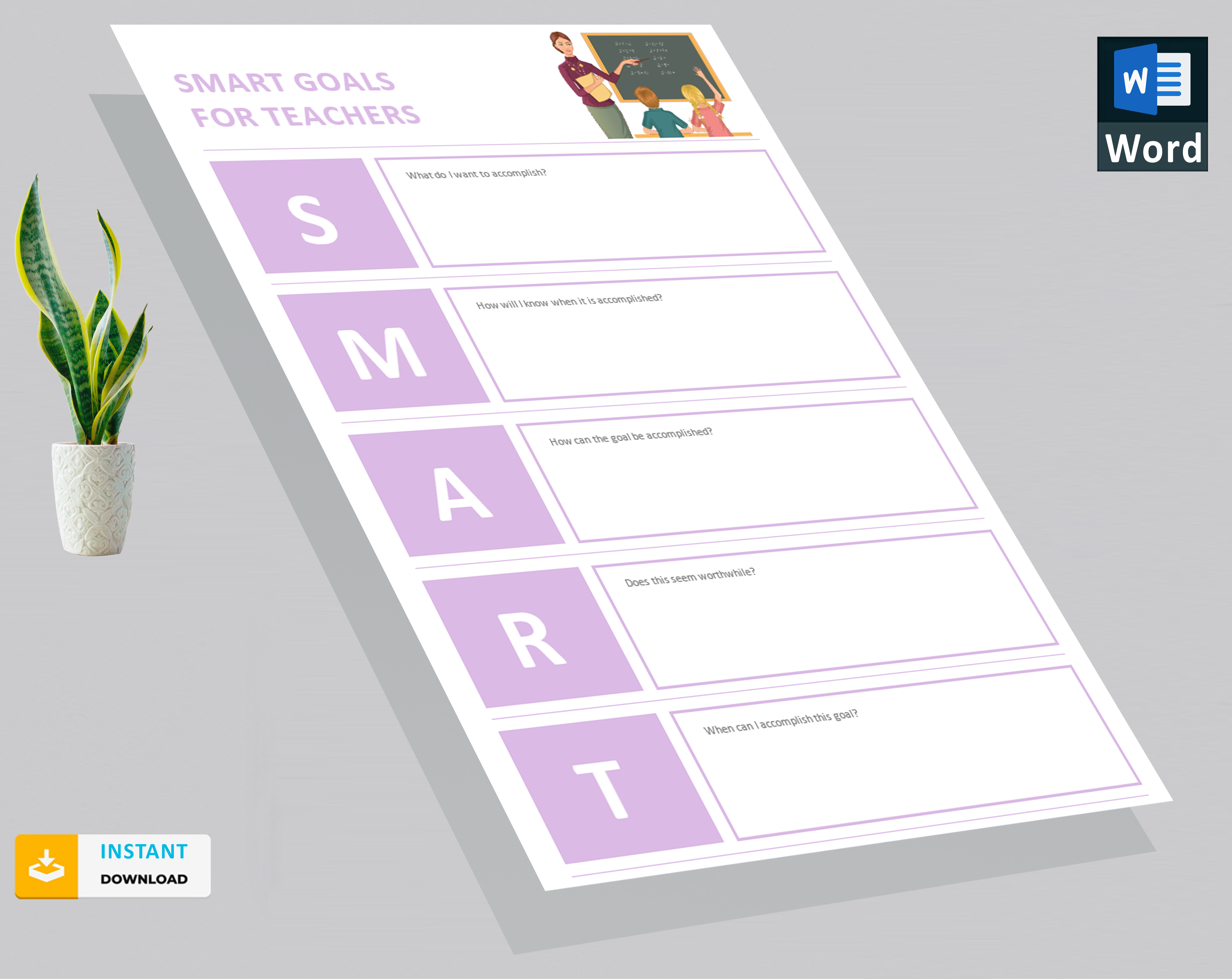 Smart goals for teachers template - Eloquens