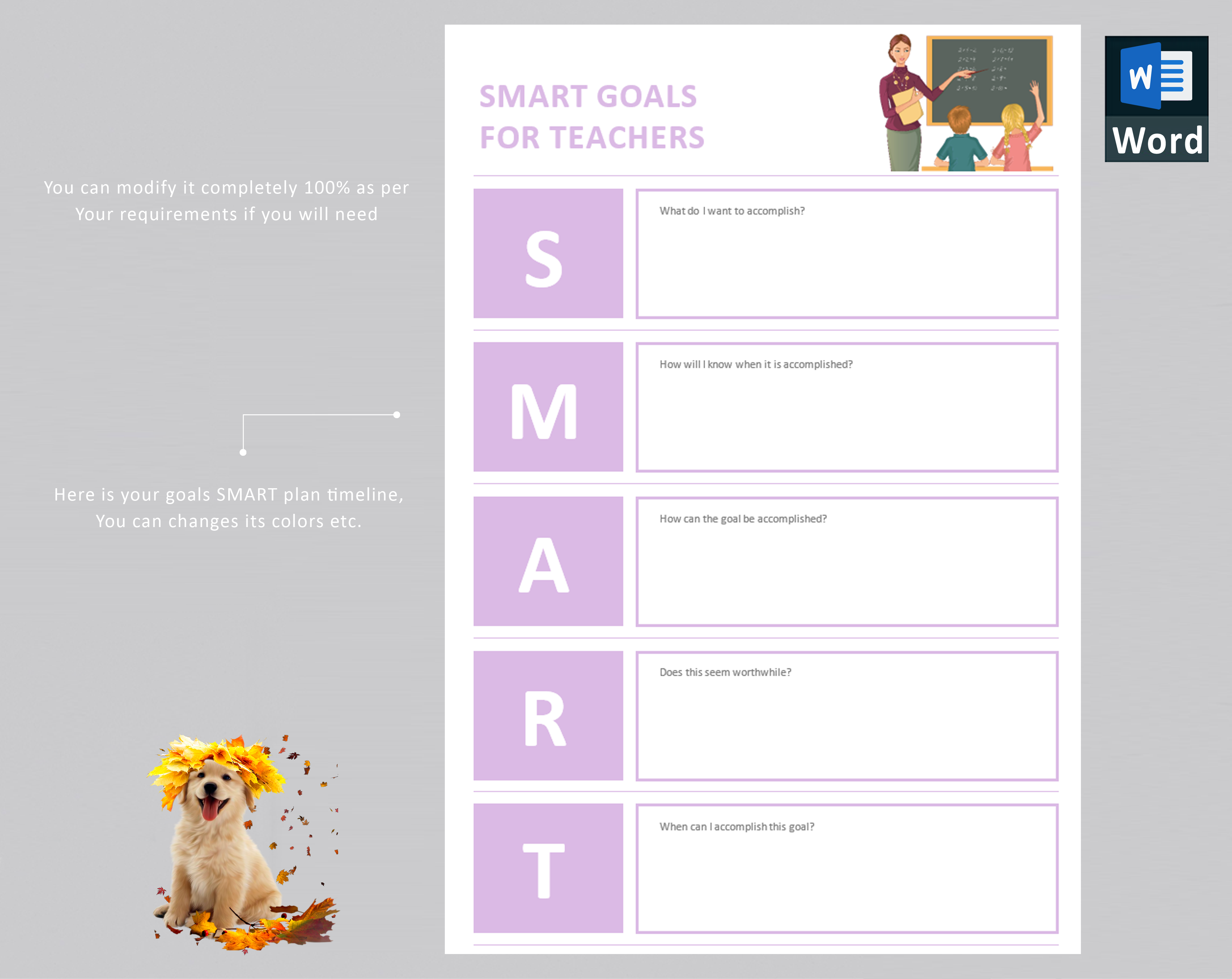 Smart goals for teachers template - Eloquens