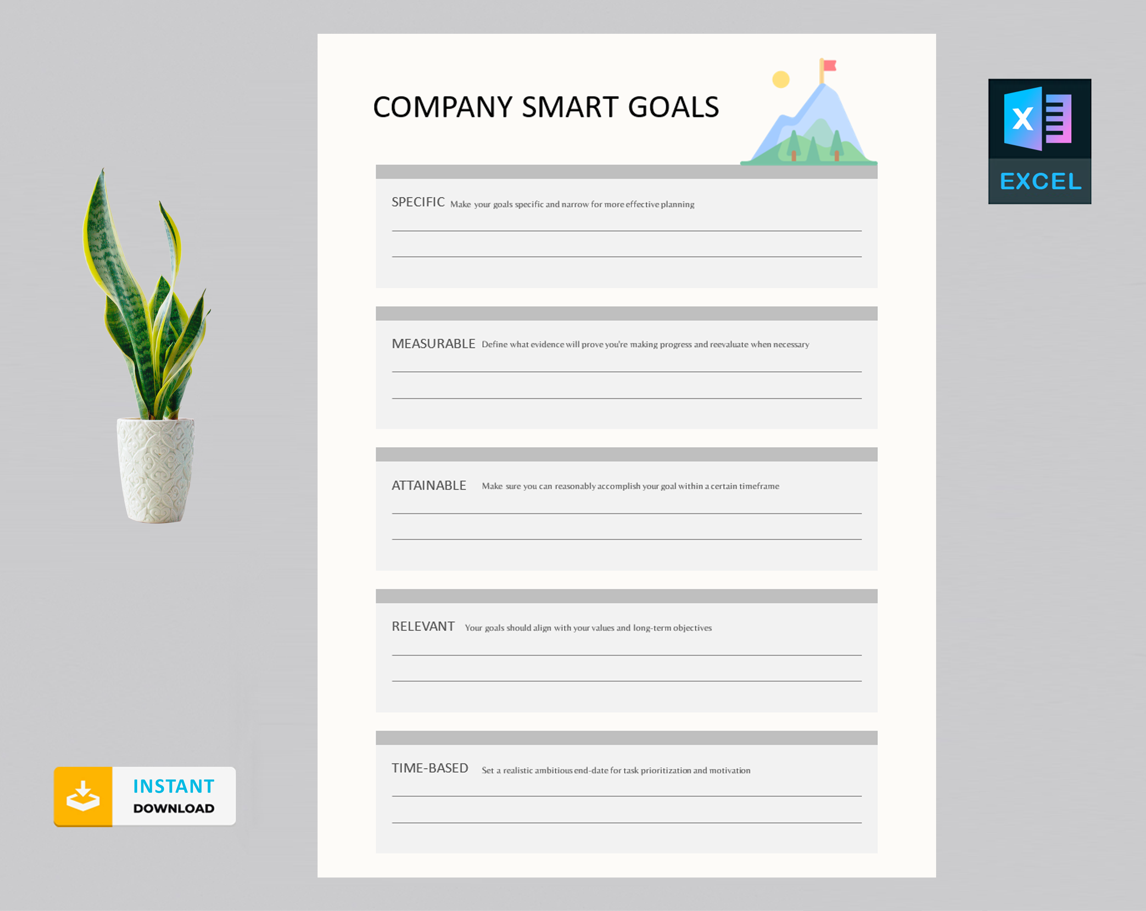 Company Smart Goals Template - Eloquens