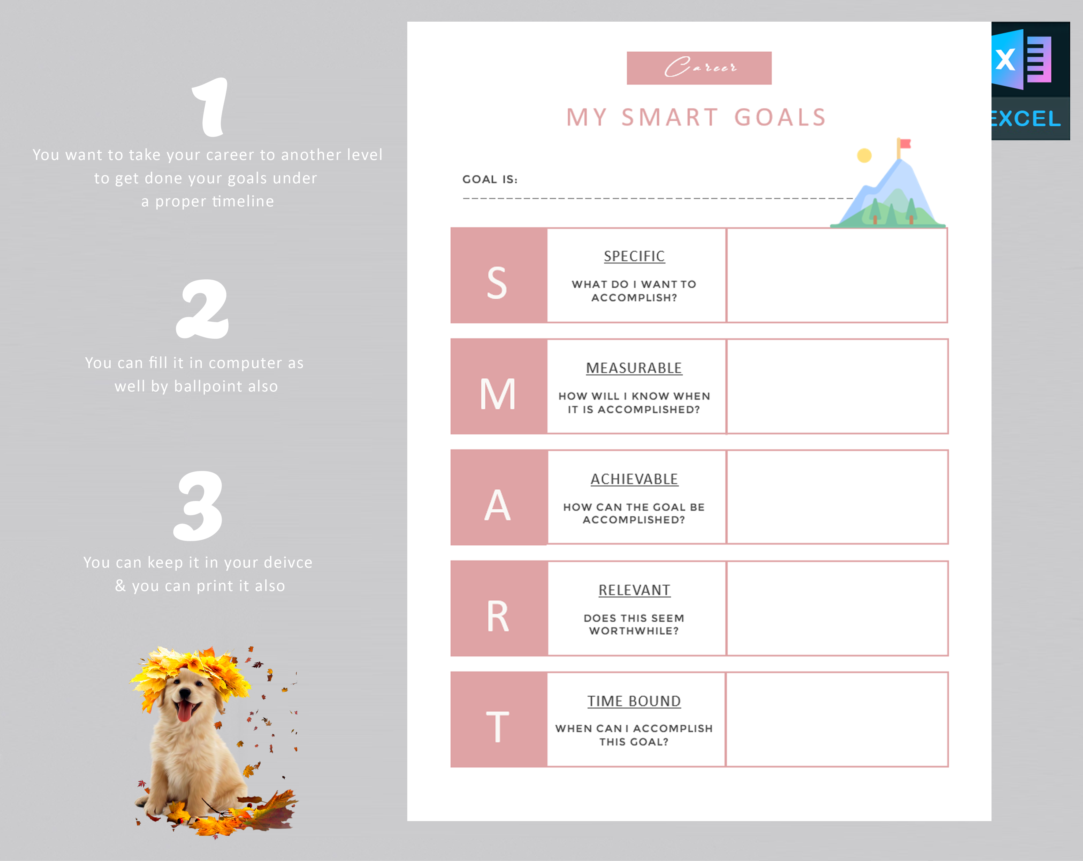 Career Smart Goals Template - Eloquens
