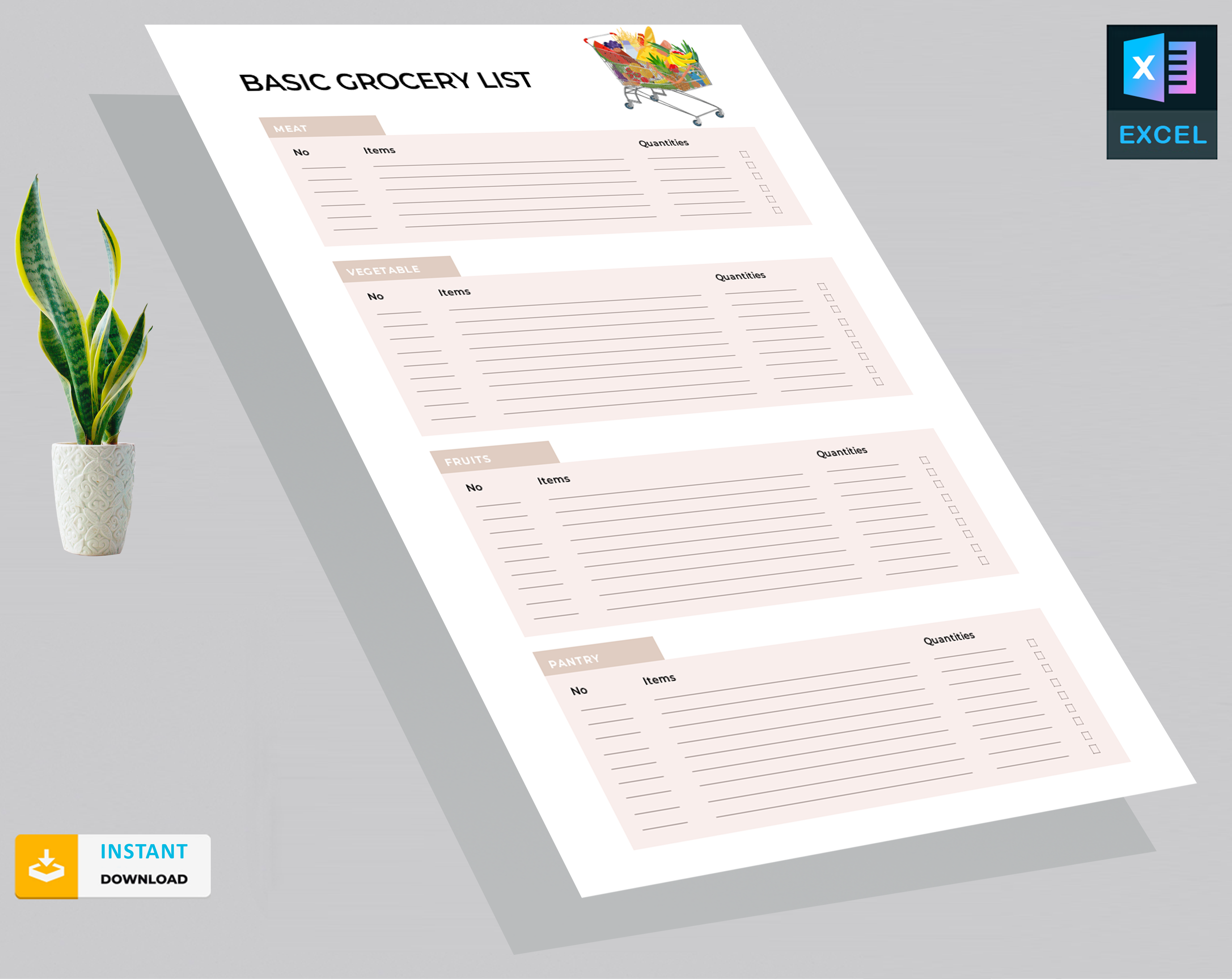 Basic Grocery List - Eloquens