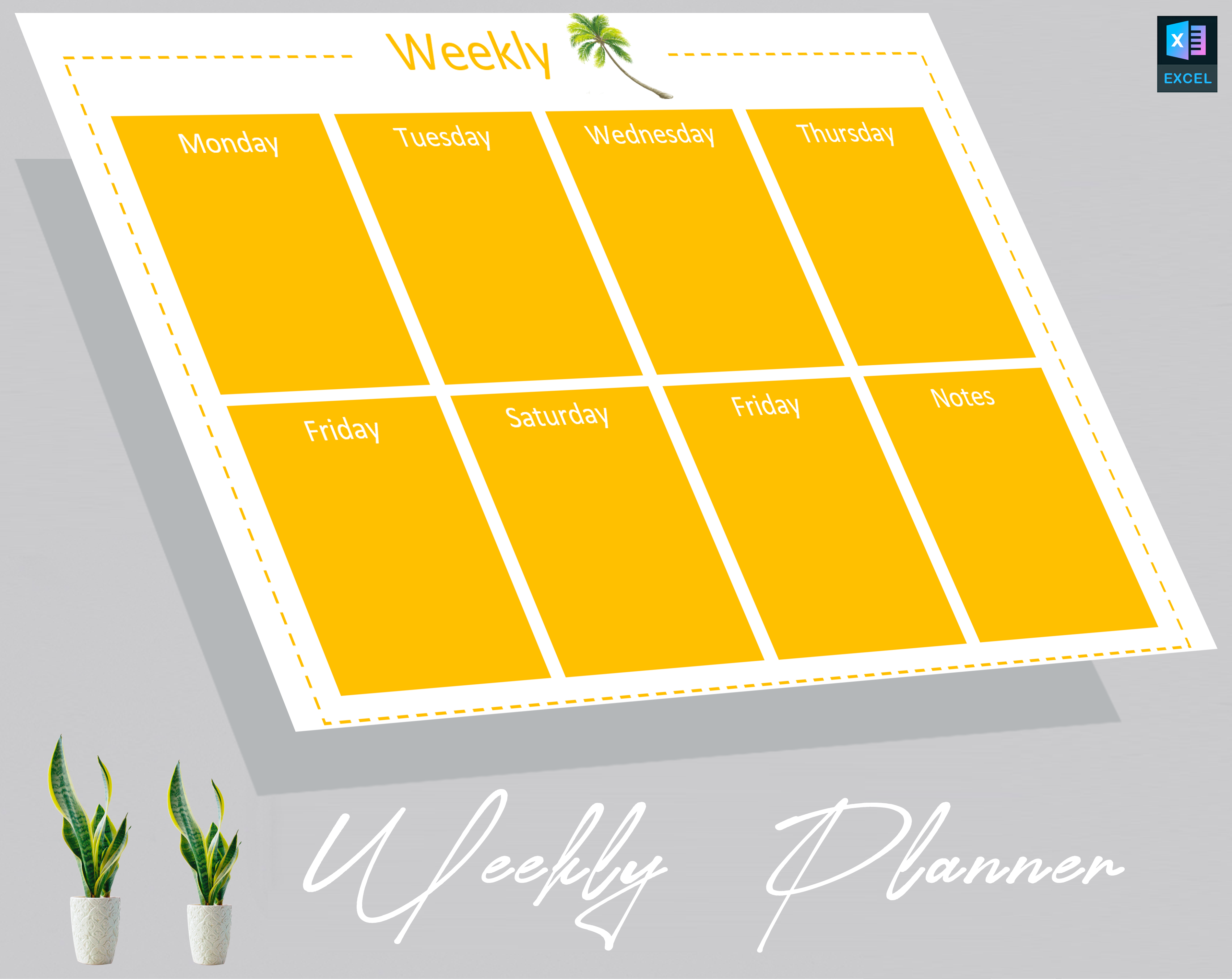7 Days Weekly Planner Template 2 - Eloquens