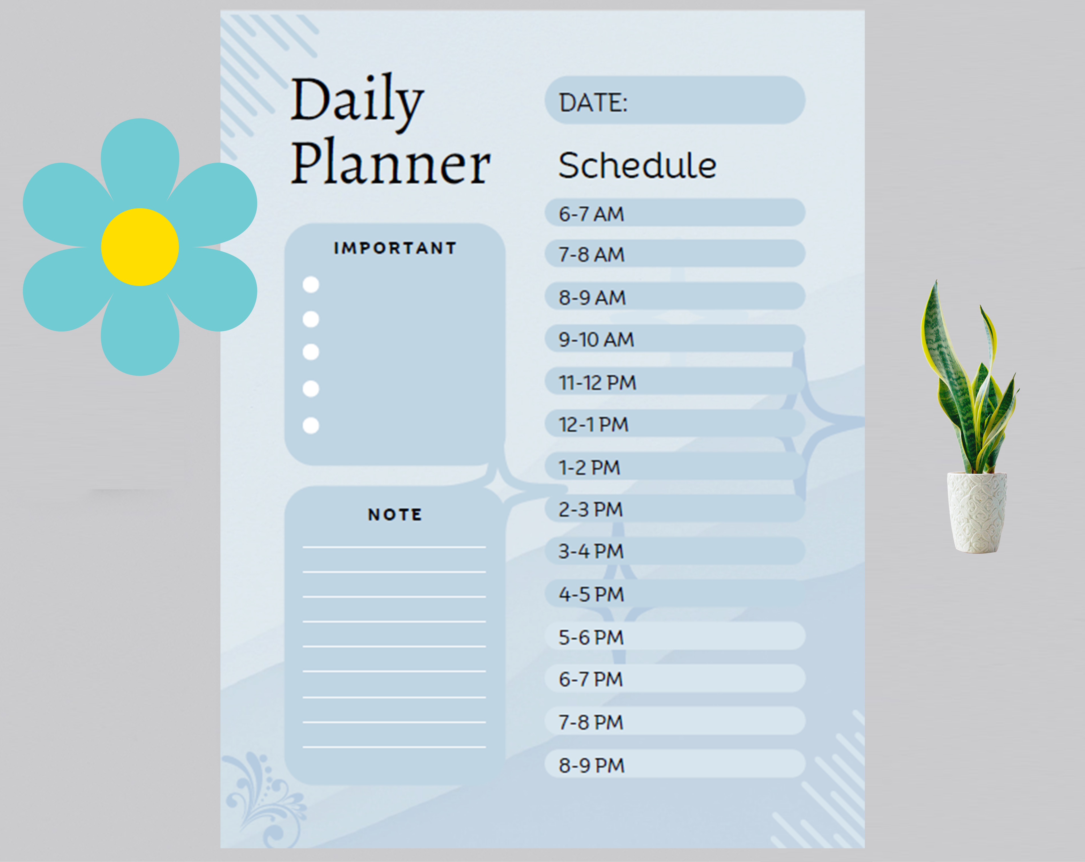Cute Daily Schedule Planner - Eloquens