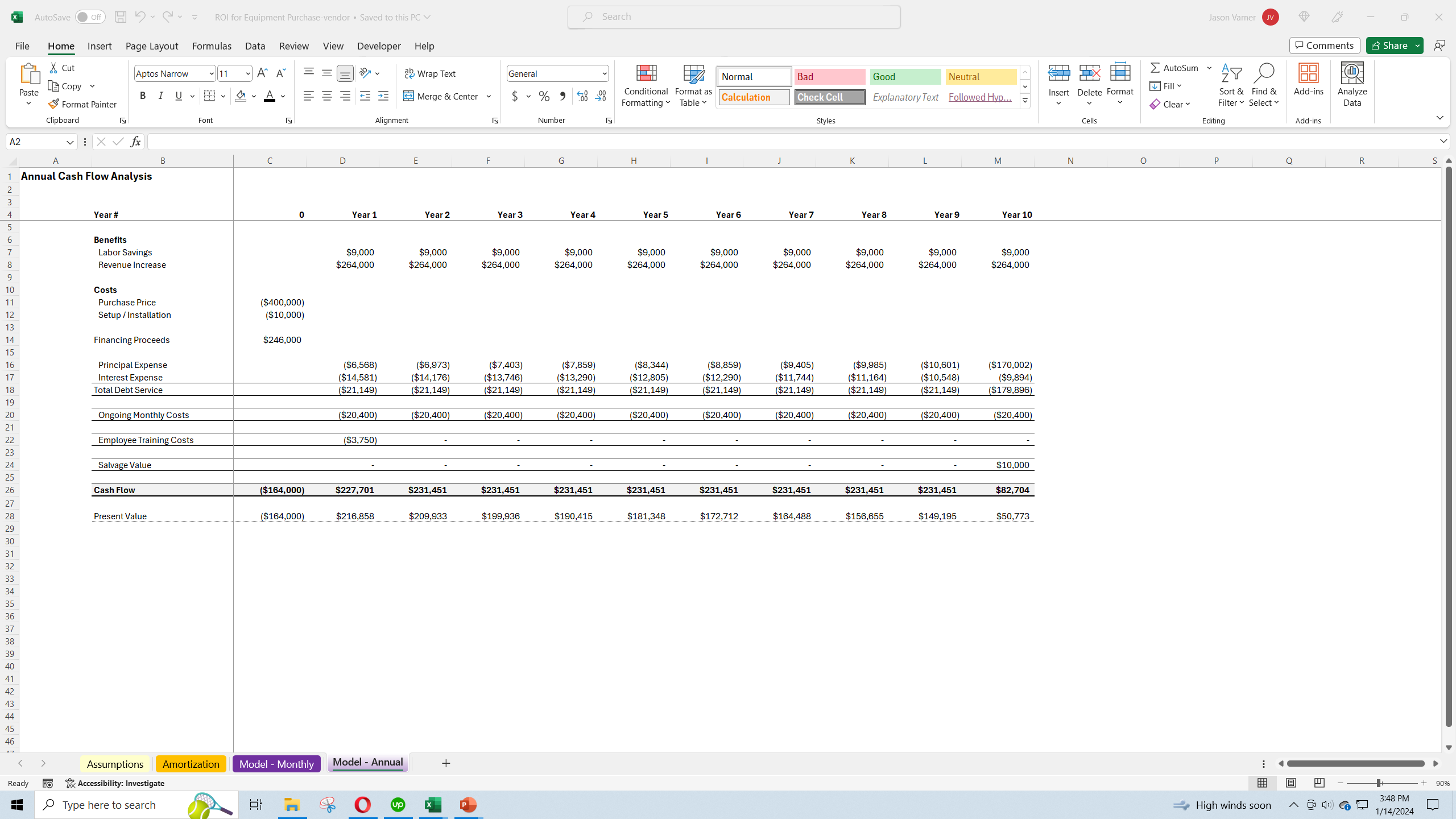 New Equipment Cost / Benefit Analysis - Eloquens