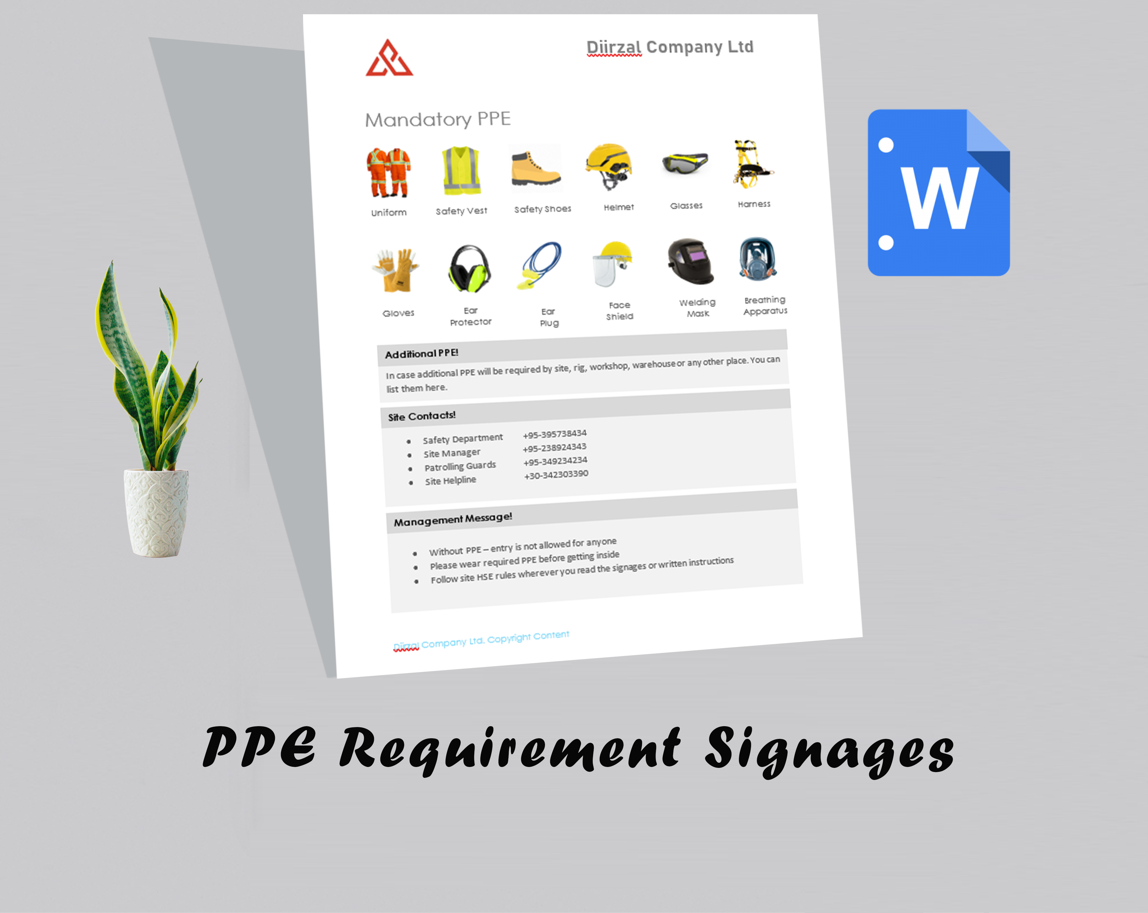 PPE Requirement Signages - Eloquens