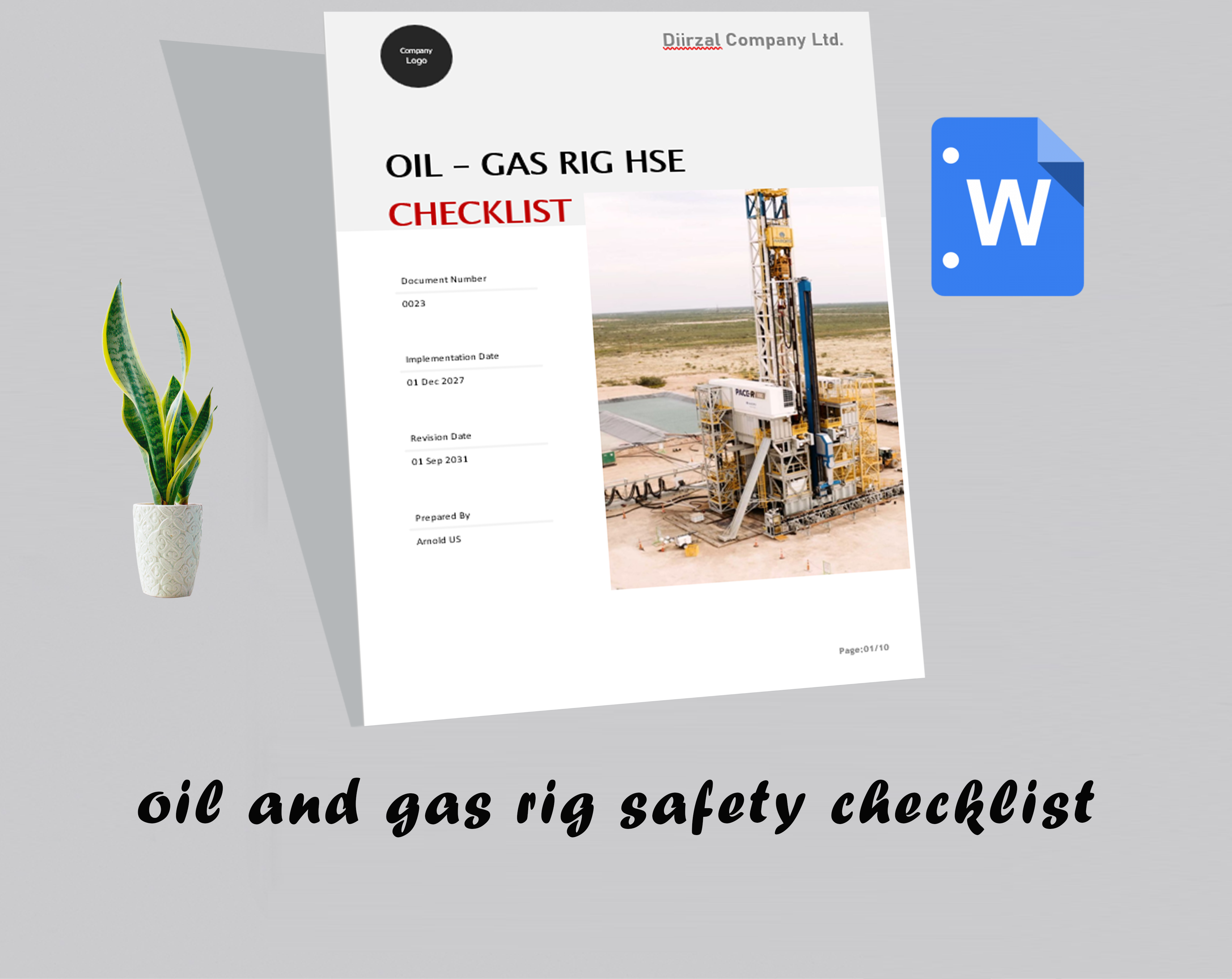 oil and gas rig safety checklist template - Eloquens