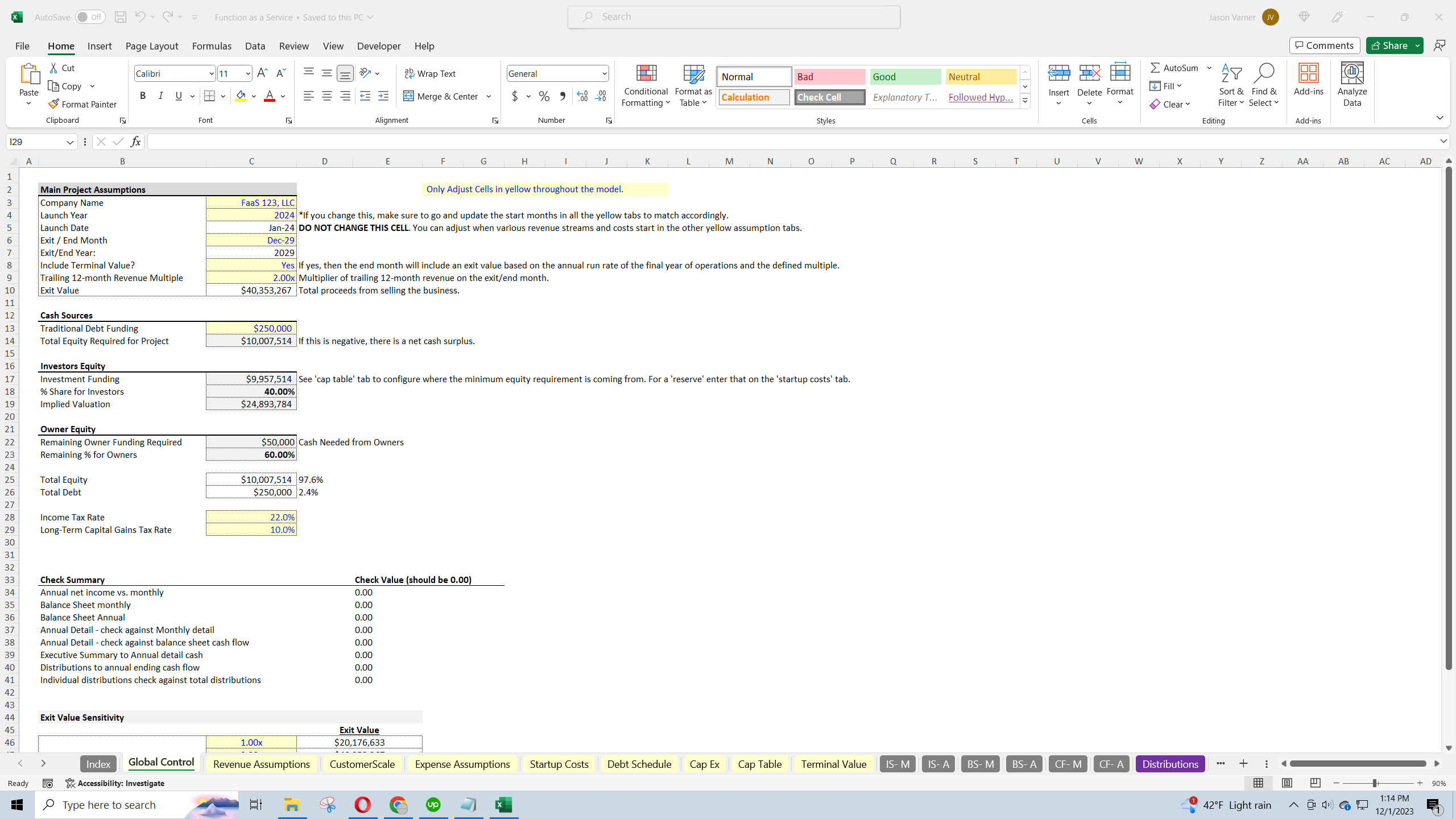 Serverless Computing Provider (FaaS) Financial Model - Eloquens
