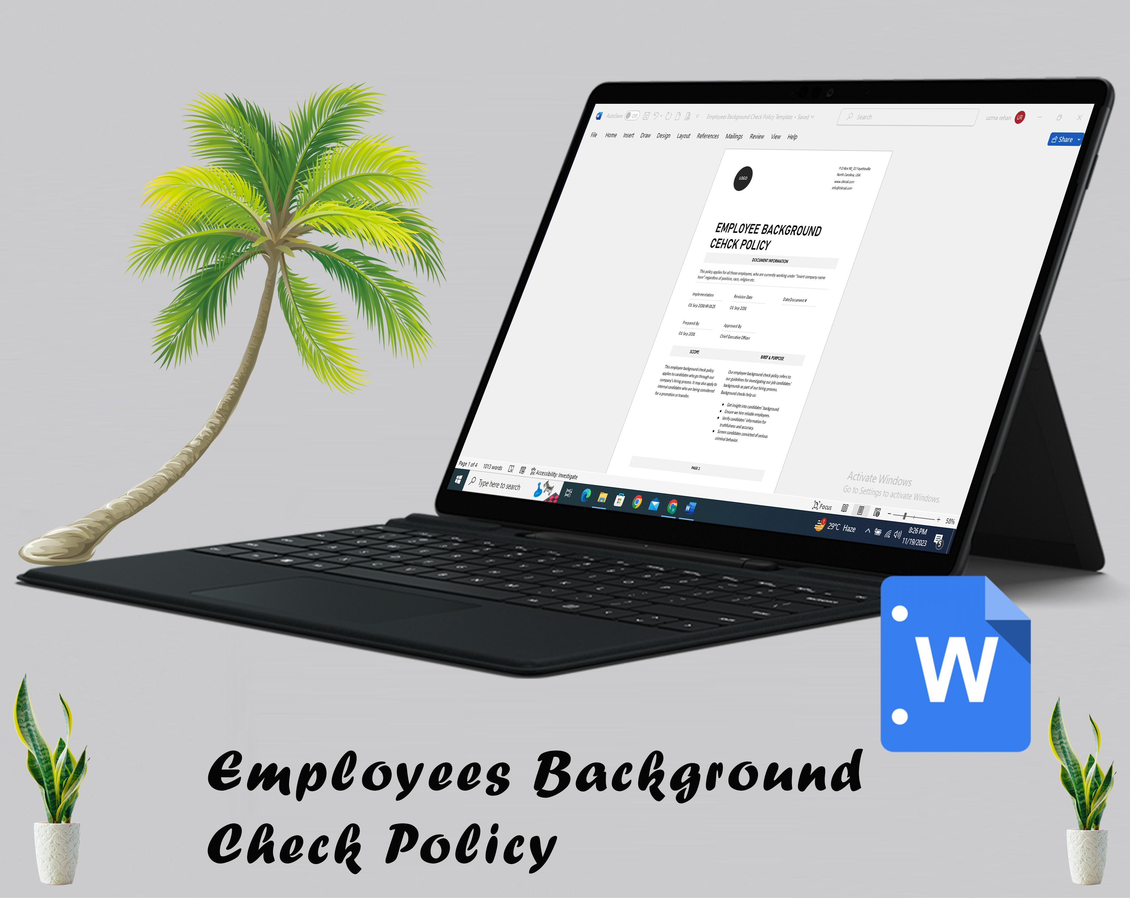 Employees Background Check Policy Template - Eloquens