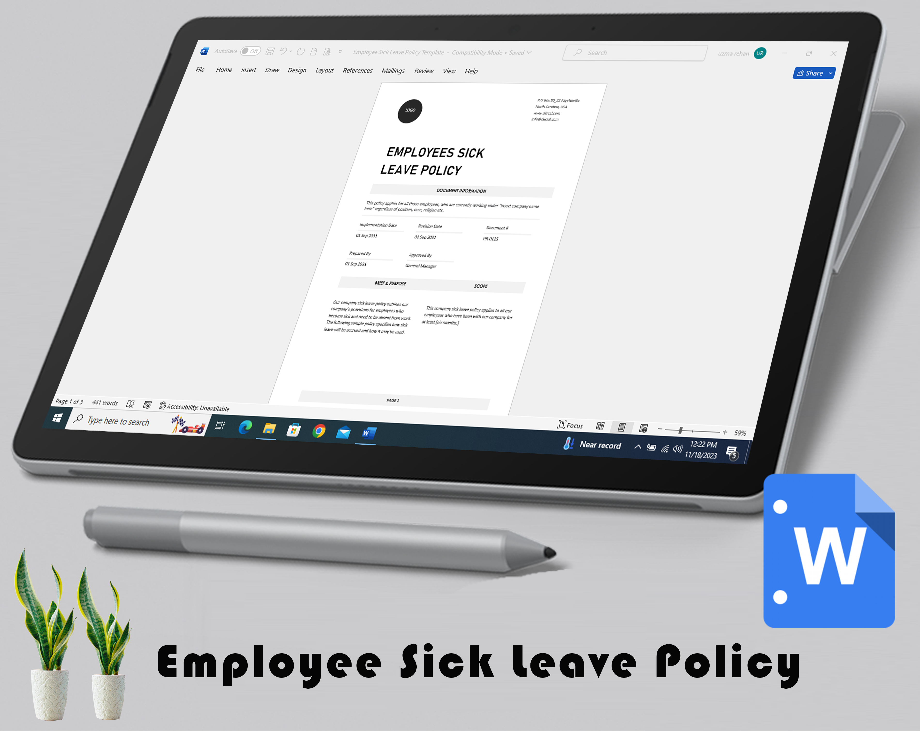 Employee Sick Leave Policy Template - Eloquens
