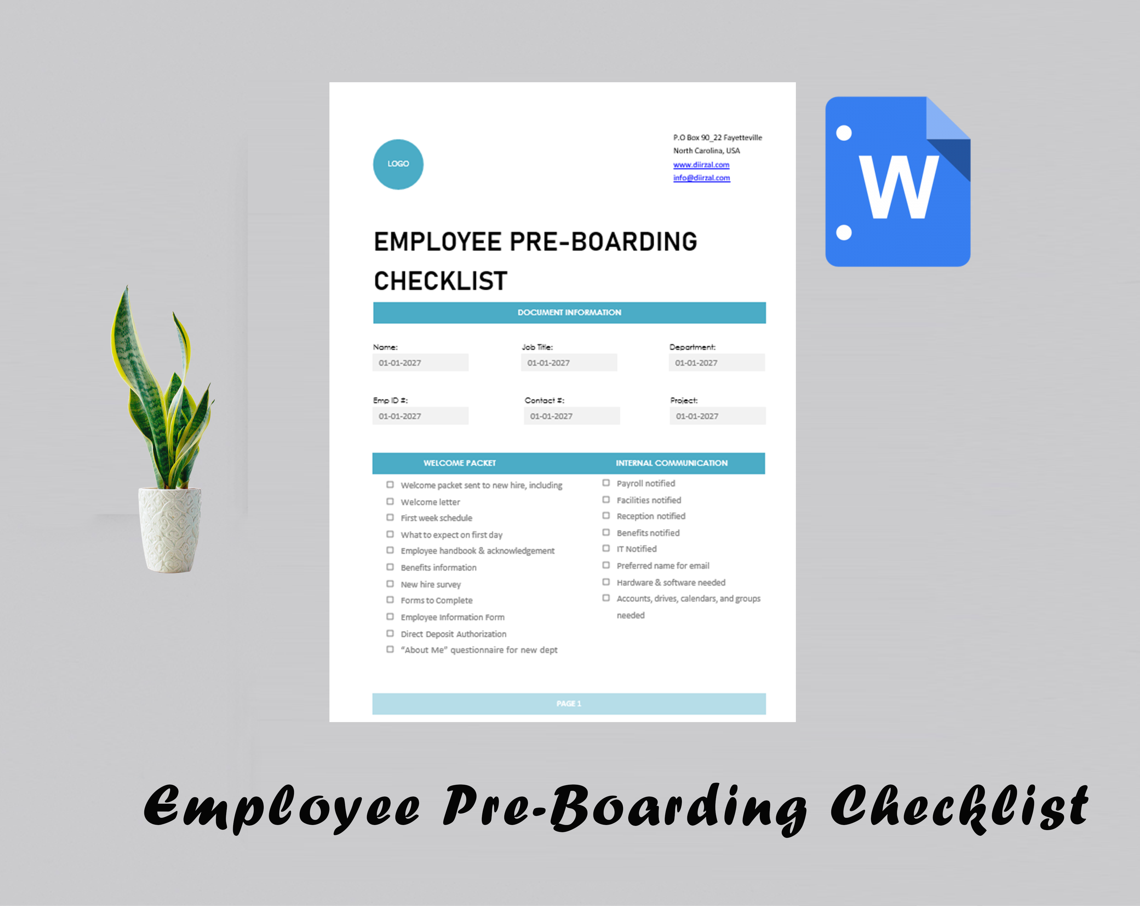 Employee Pre-Boarding Checklist - Eloquens