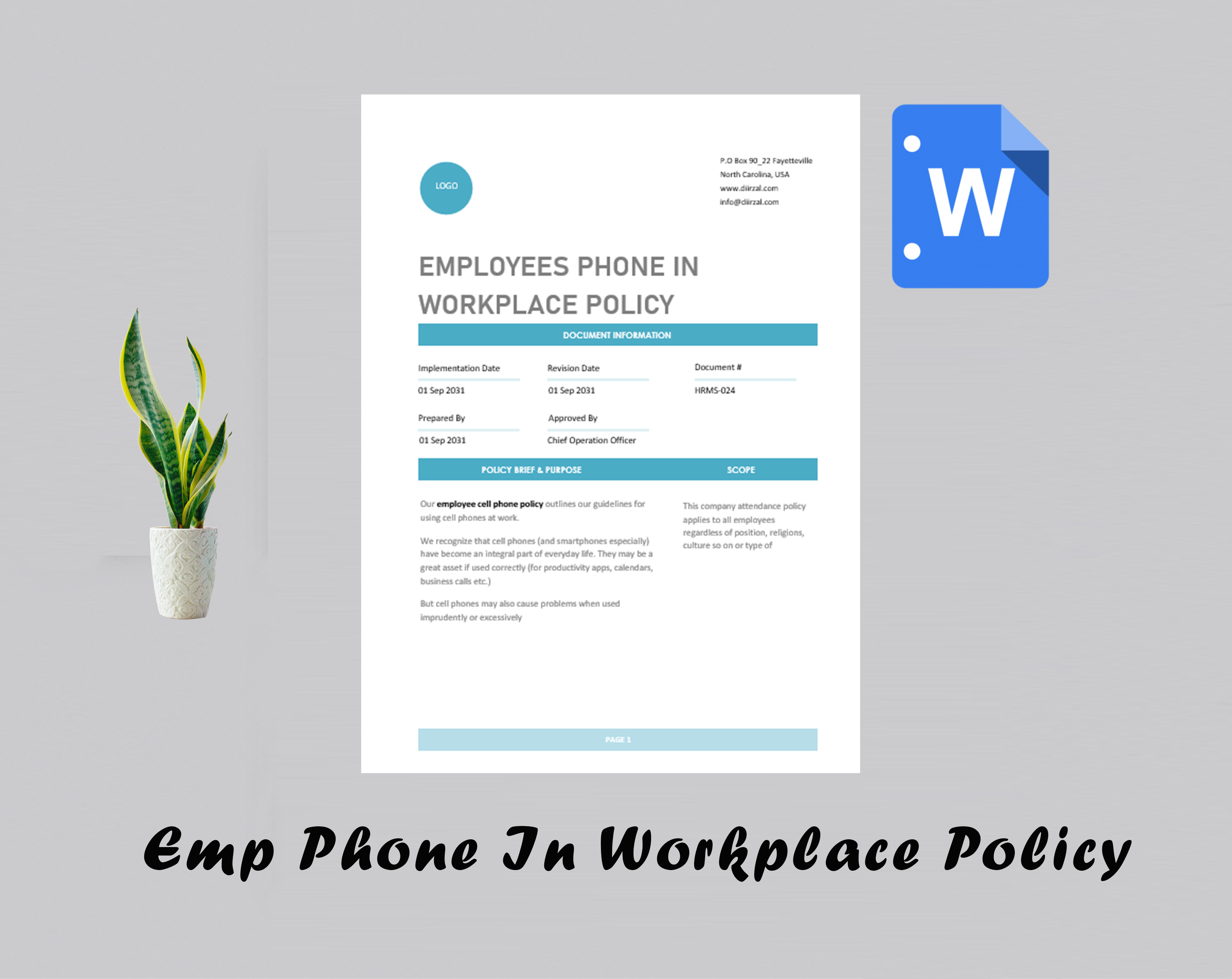 Emp Phone In Workplace Policy - Eloquens