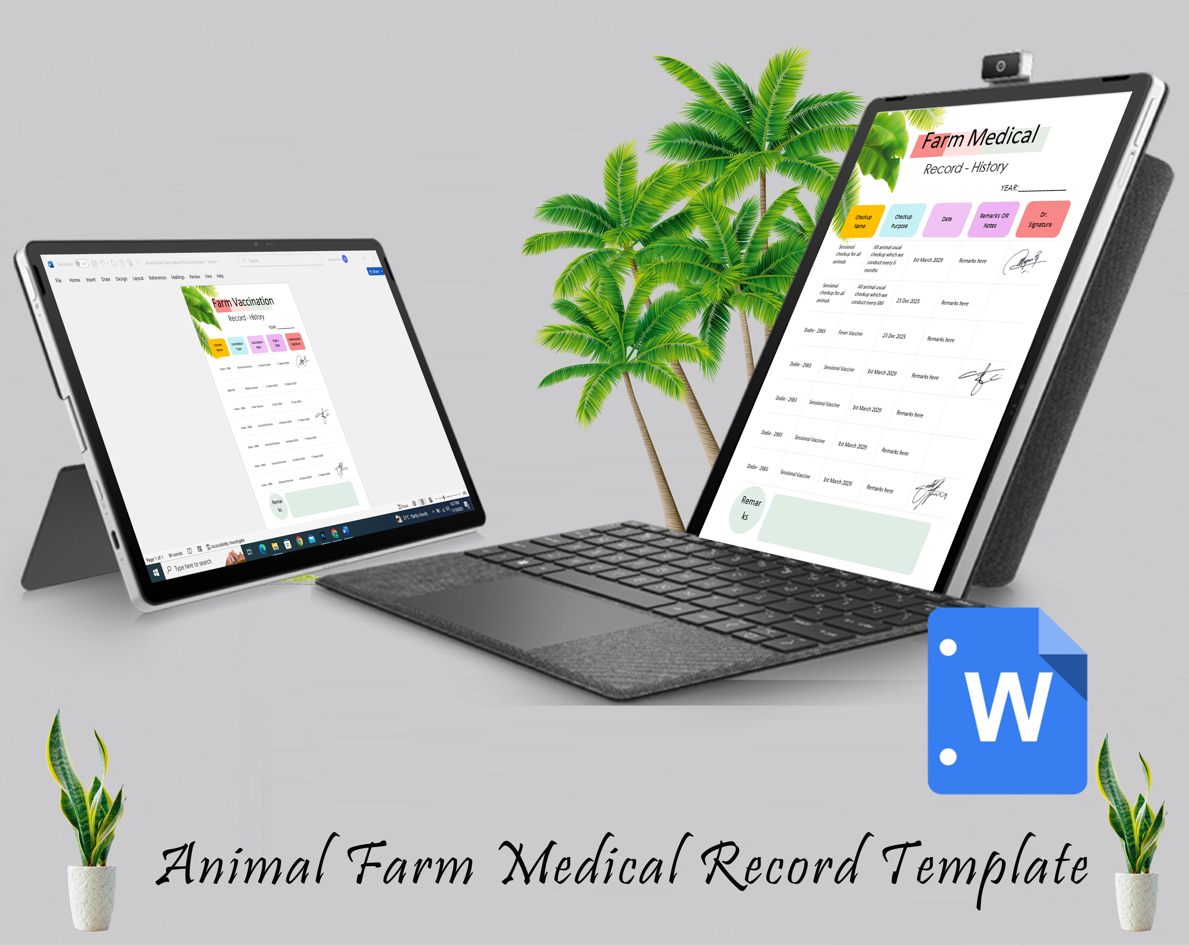 Animal Farm Medical Record Template - Eloquens