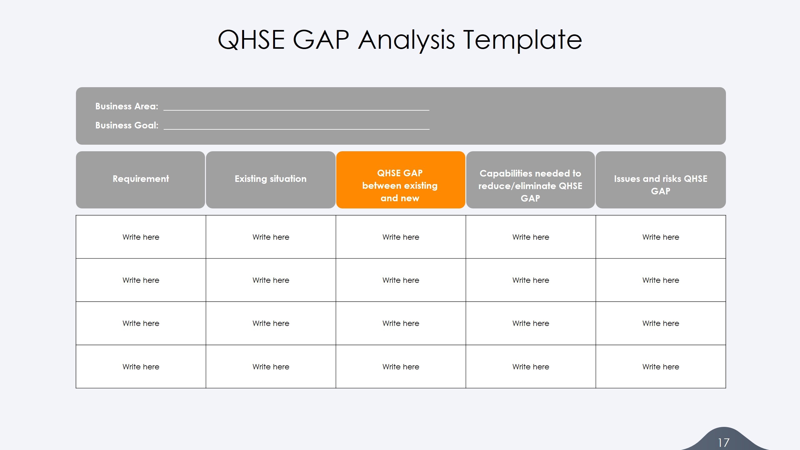 QHSE Gap Analysis Template - Eloquens