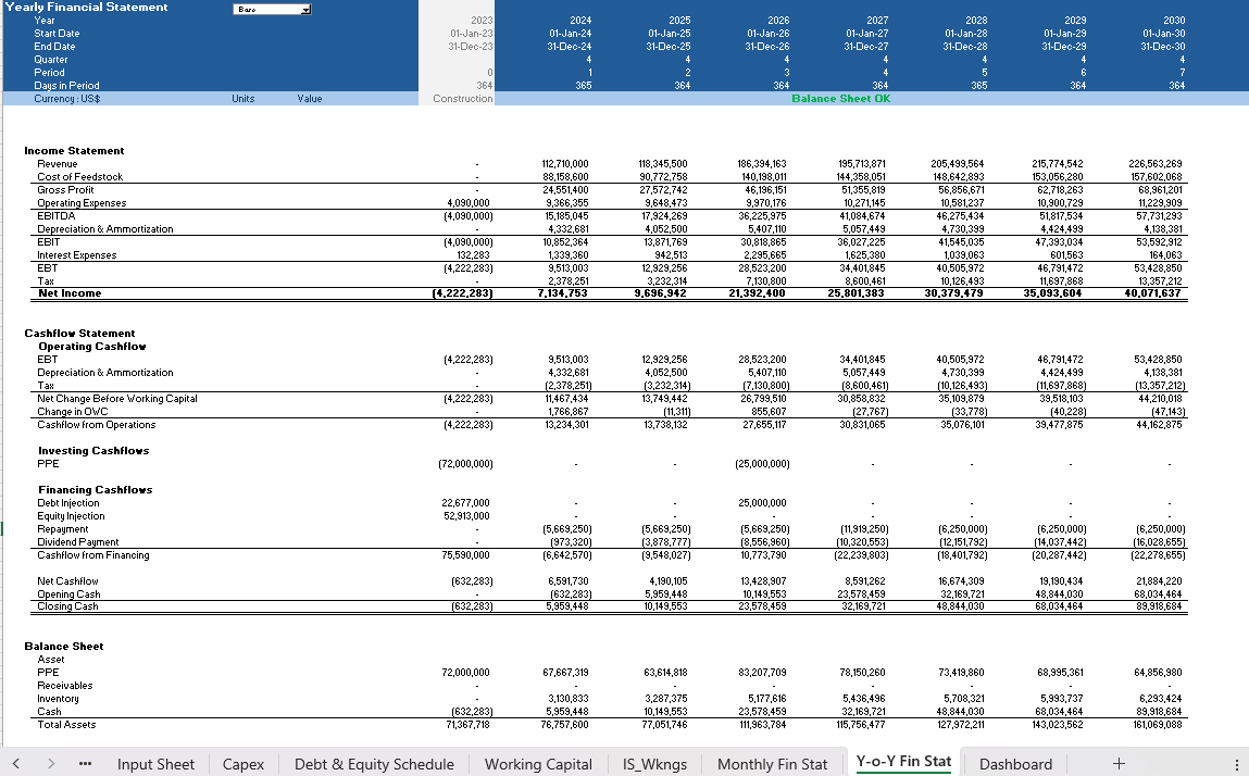 Comprehensive 3 - Statement Financial Model for a Midstream Oil and Gas ...