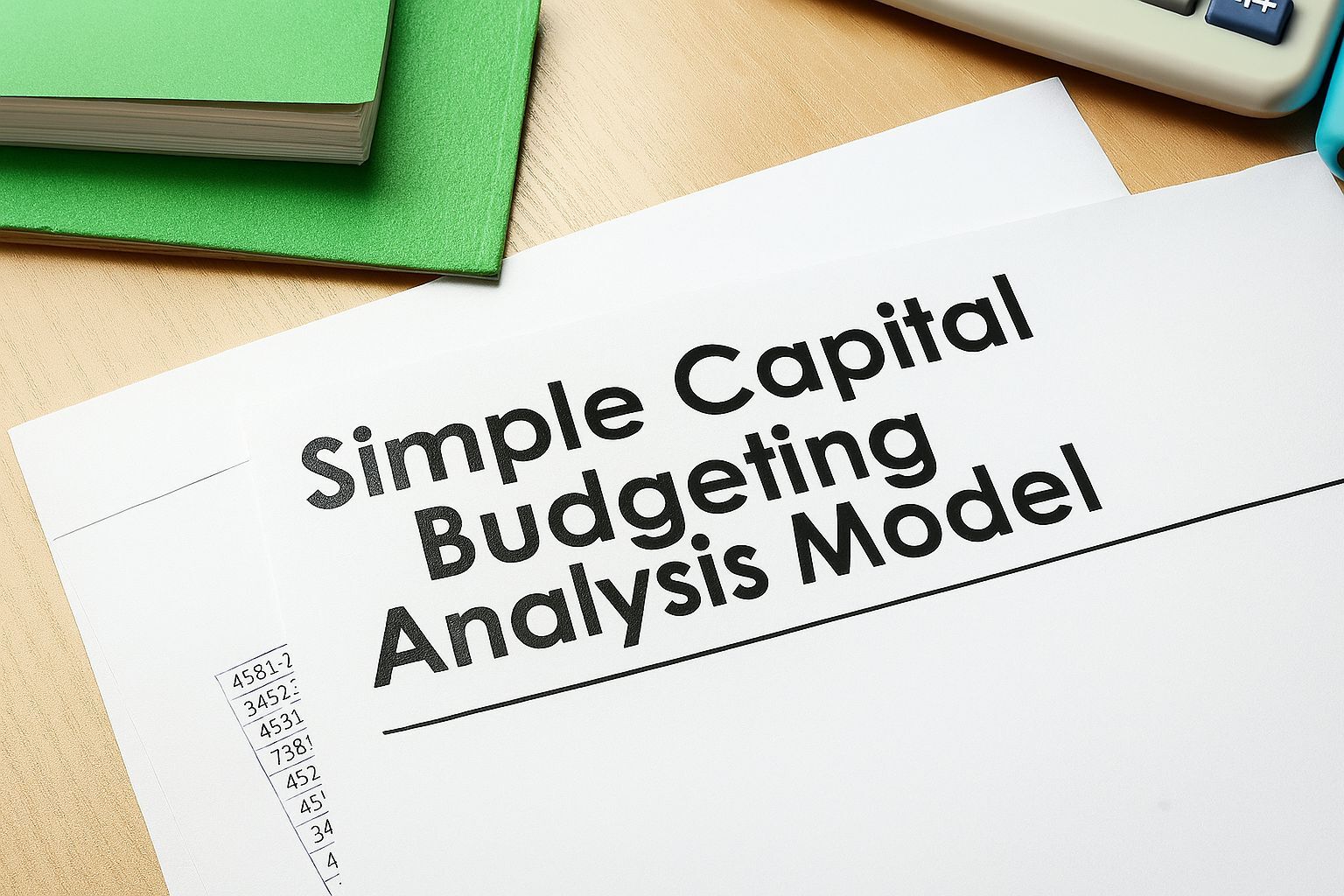 Simple Capital Budgeting Analysis Model - Eloquens