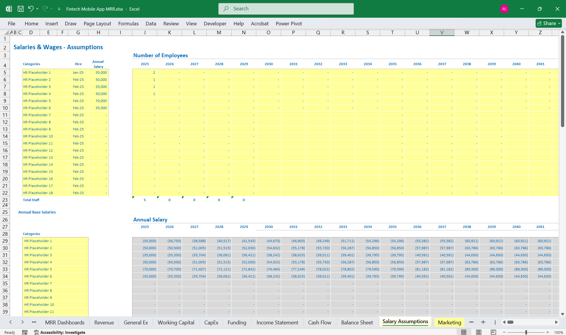 Fintech Mobile App Financial Model - Eloquens