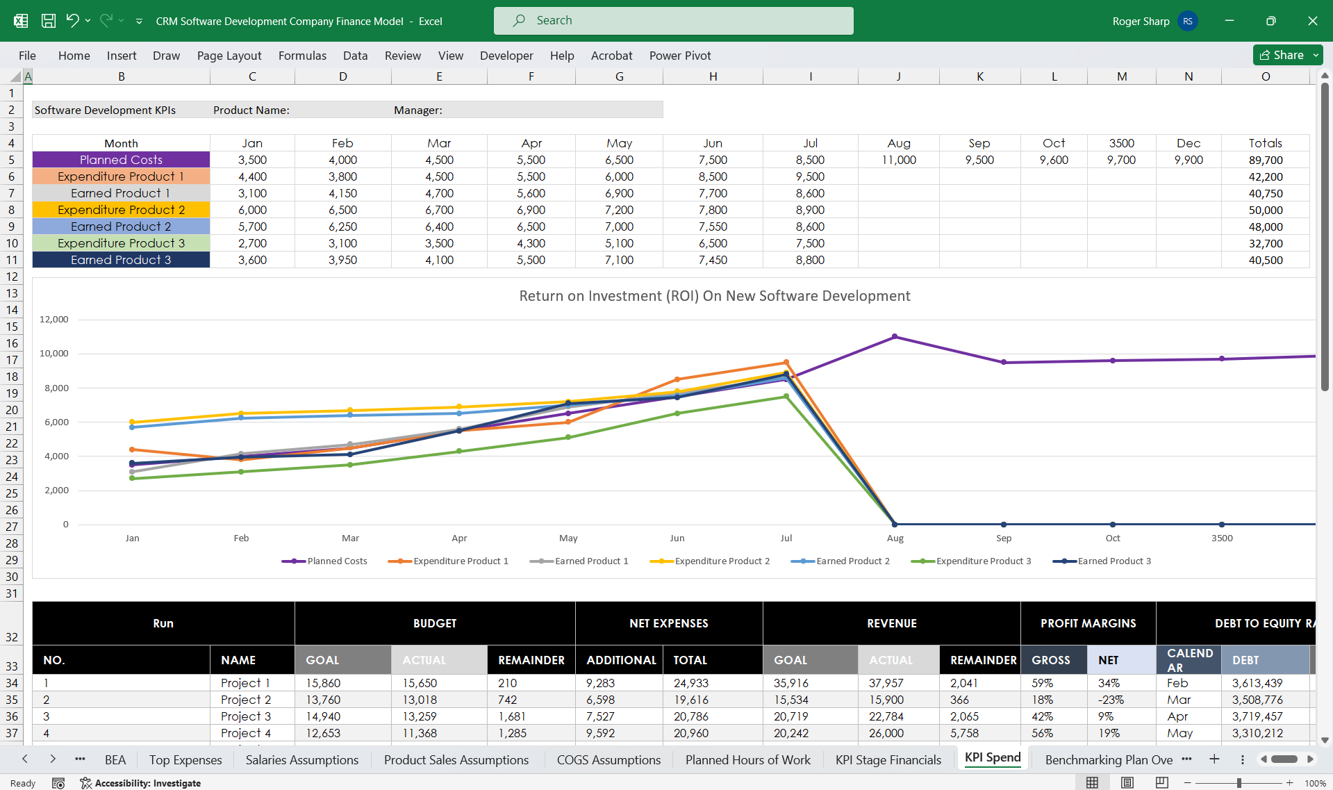 CRM Software Development Company Finance Model - Eloquens