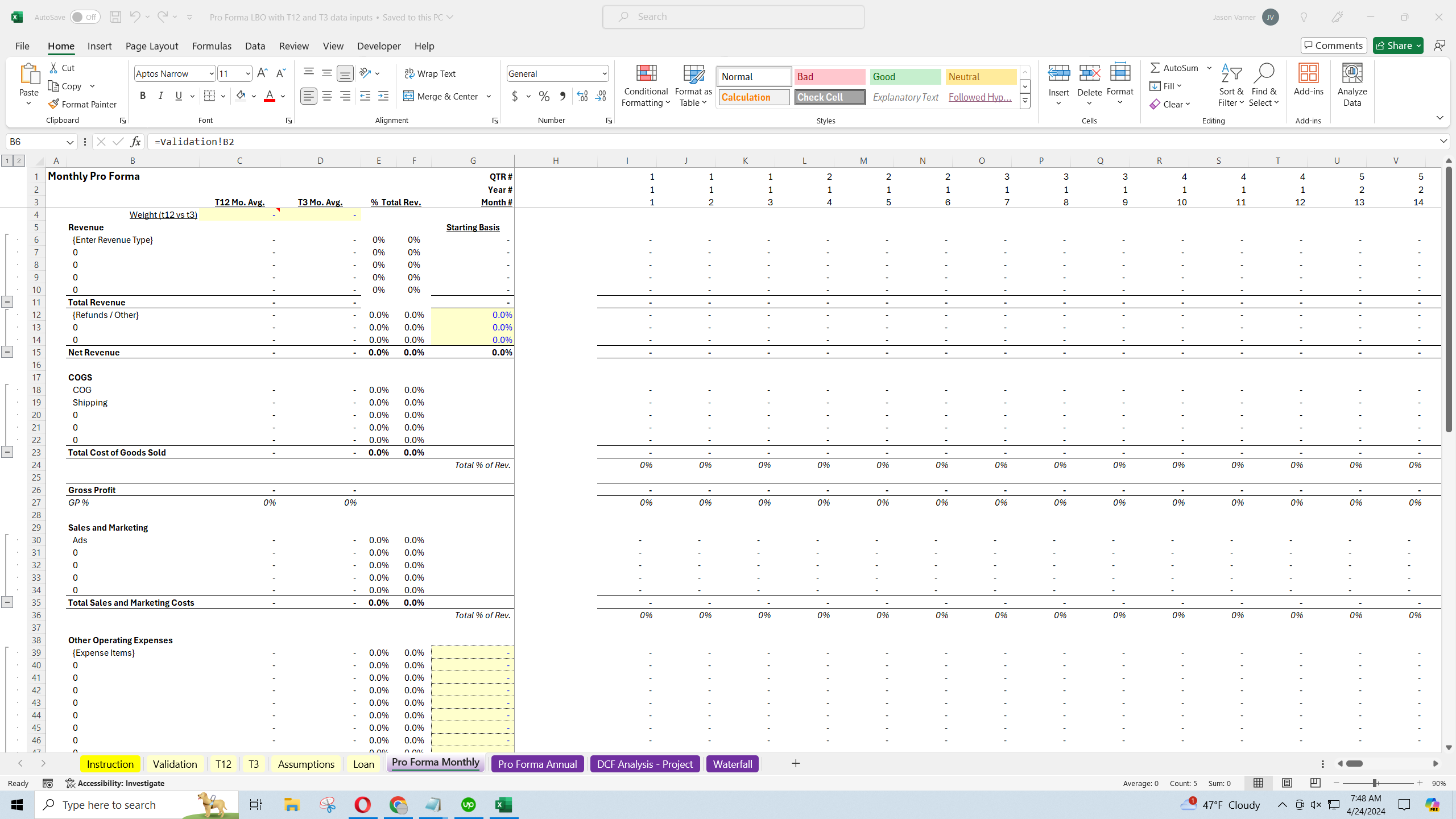 T12 Business Acquisition Template - Eloquens