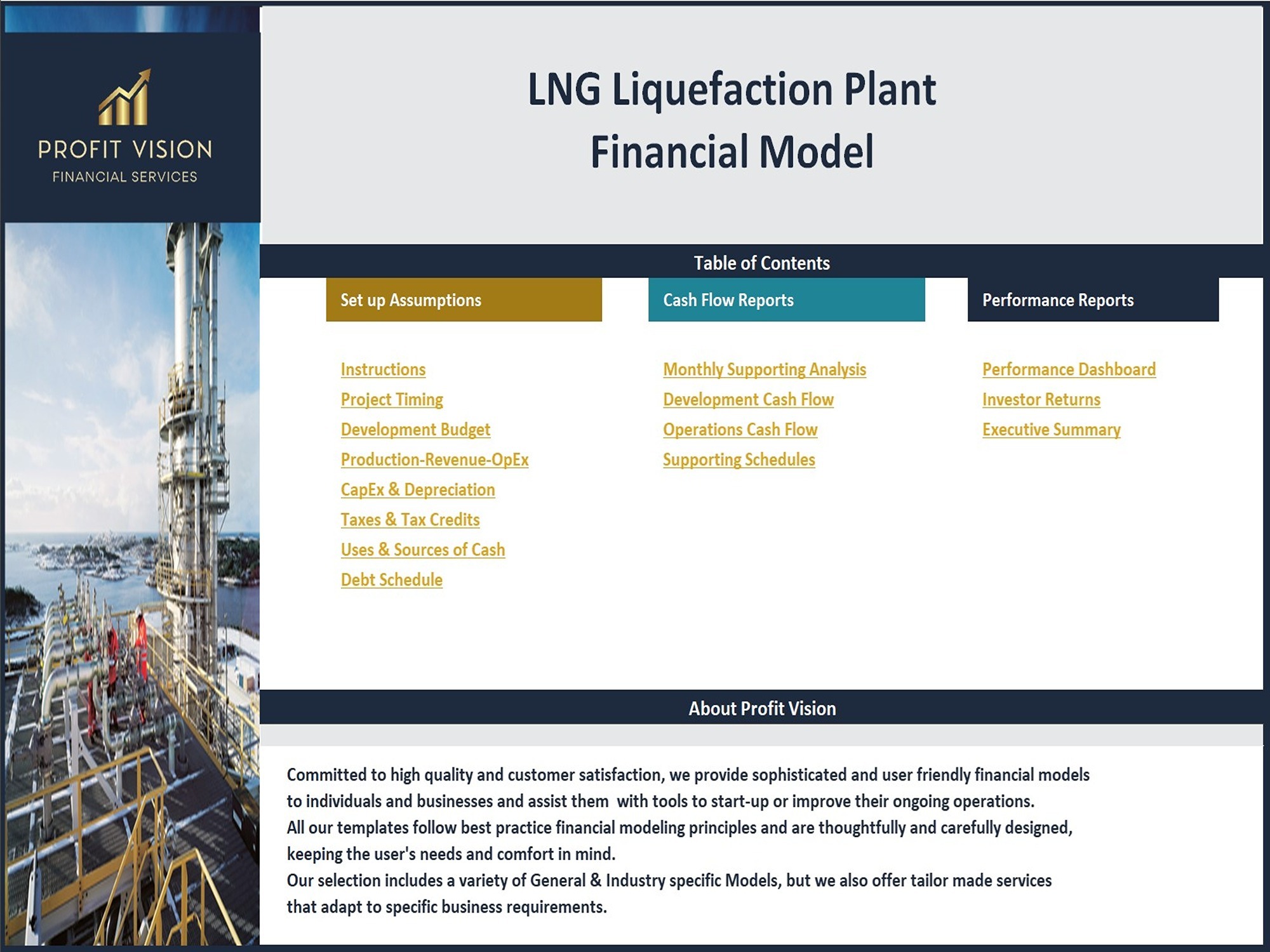LNG Liquefaction Plant – Project Finance Model - Eloquens