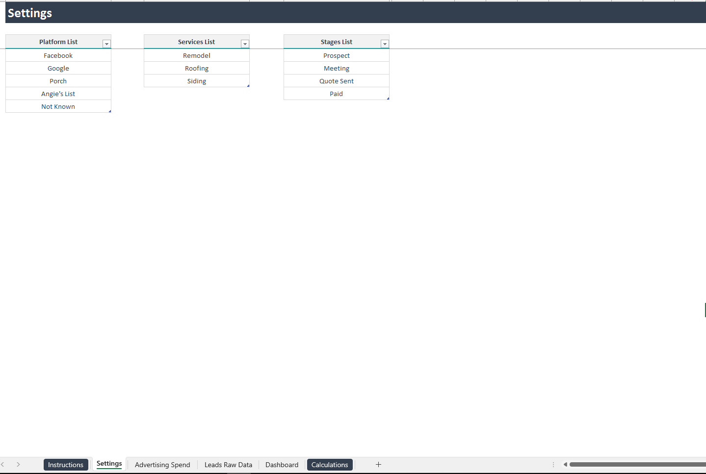 Leads Generation Analysis Excel Template - Eloquens Leads Generation Analysis Excel Template - Eloquens