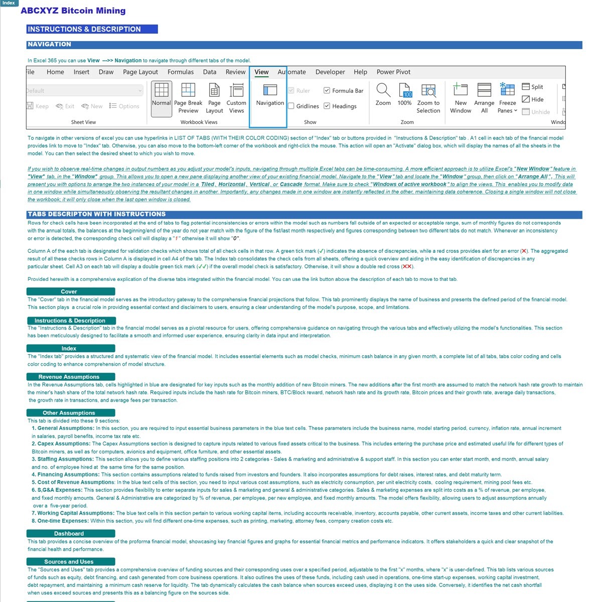 Bitcoin Mining 3-Statement Financial Model - Eloquens
