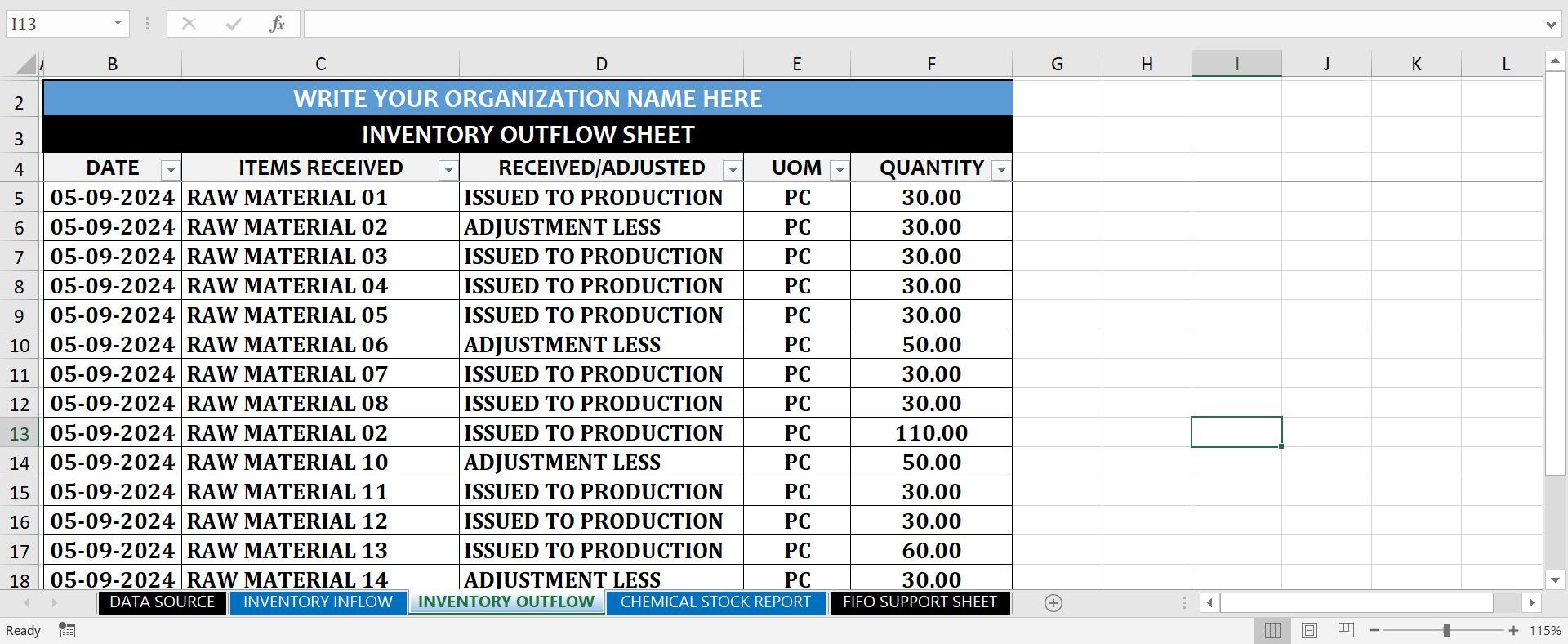 Automatic FIFO Inventory Costing for Single or Multi Products/Raw ...