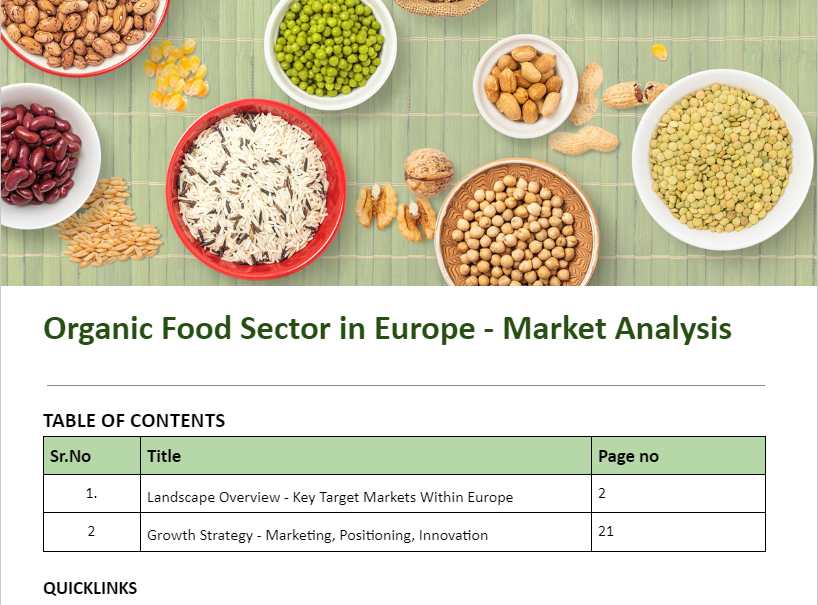 Market Analysis of Organic Food Sector in Europe - Eloquens