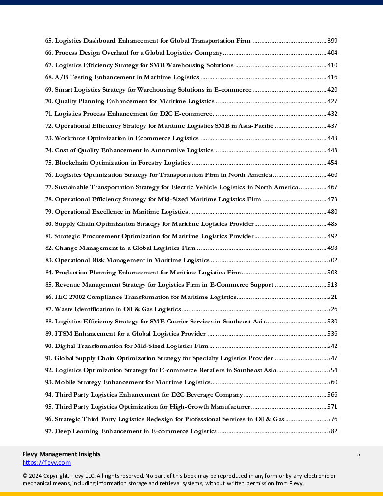 100 Case Studies on Logistics - Eloquens