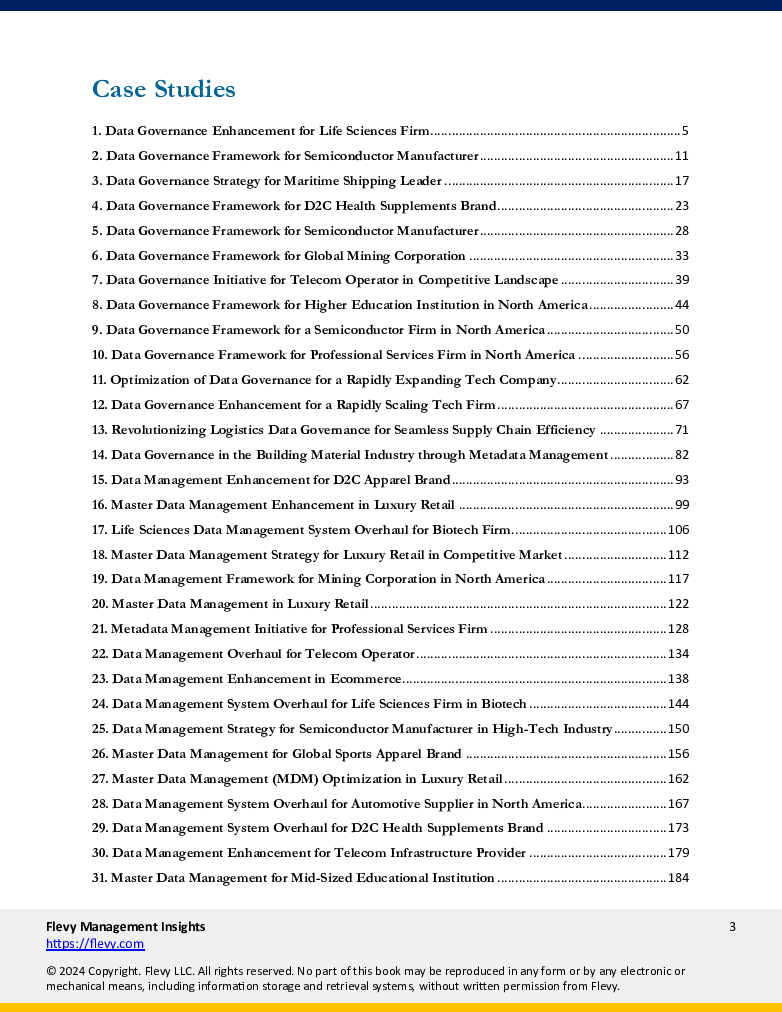 50 Data Governance & Data Management Case Studies - Eloquens