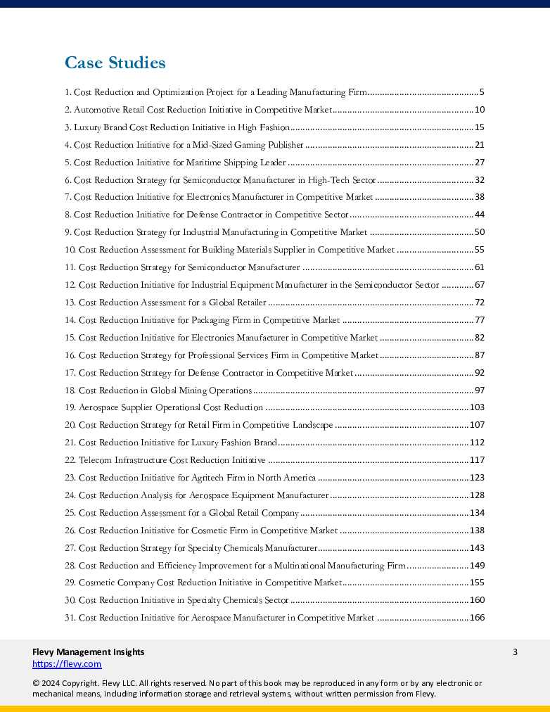 50 Case Studies on Cost Reduction - Eloquens