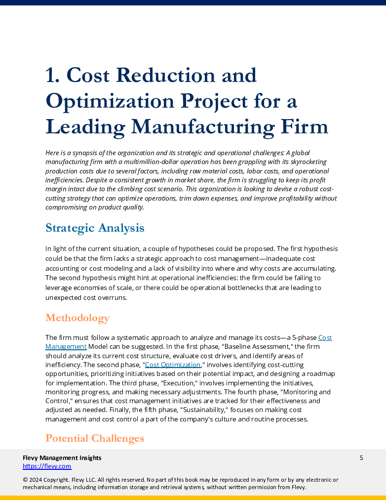 50 Case Studies on Cost Reduction - Eloquens