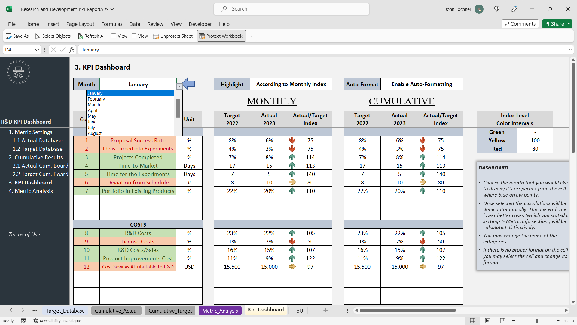 Kpi Report Template Excel Free KPI Templates In Excel To Download