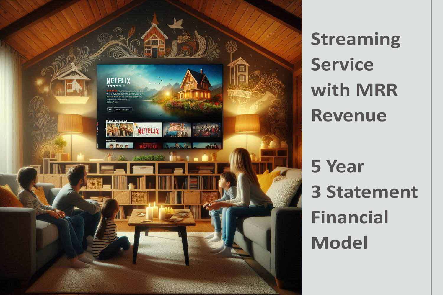Streaming Service Financial Model with MRR ARR Revenue Tracking - Eloquens