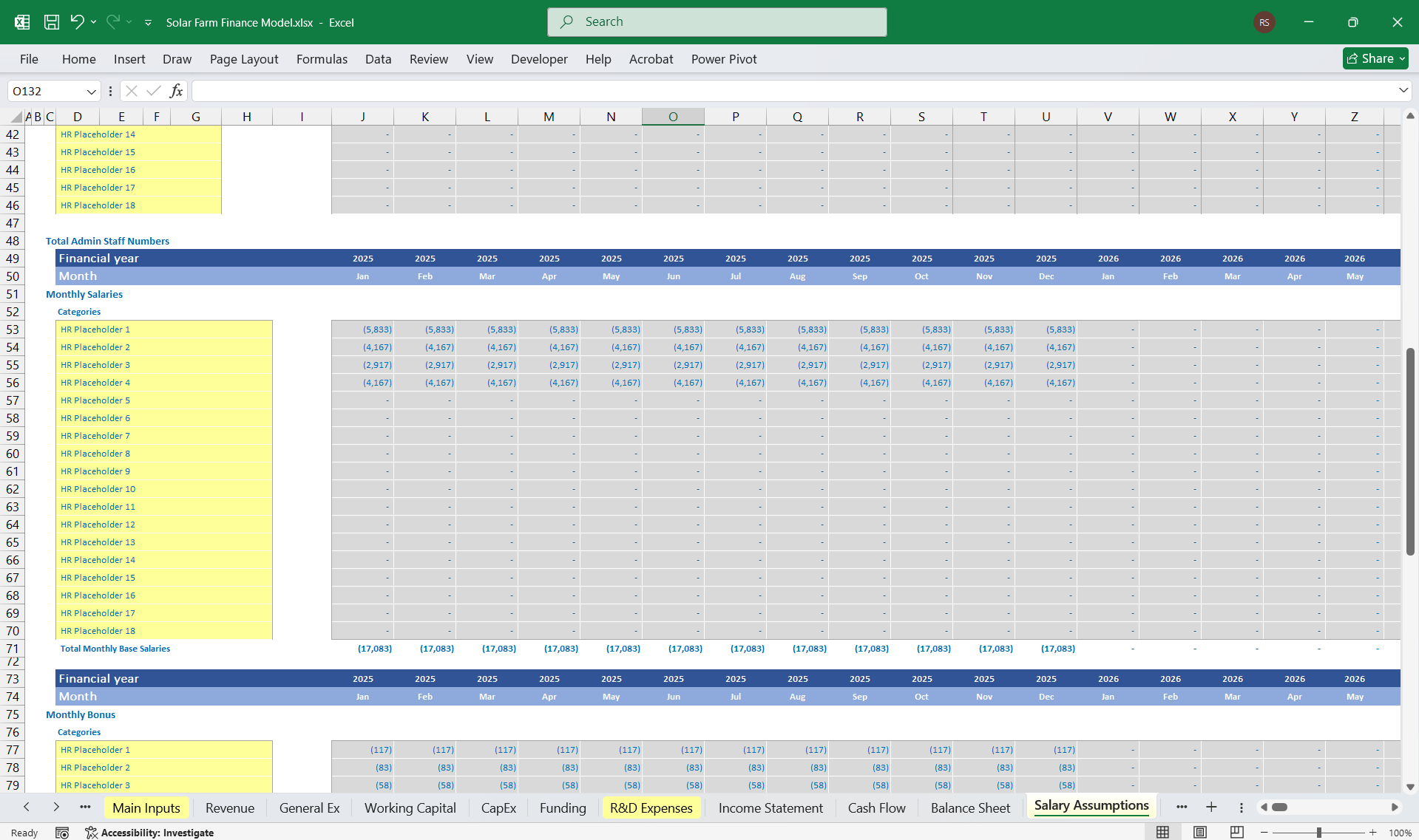 Solar Farm Financial Model 20 Years - Eloquens