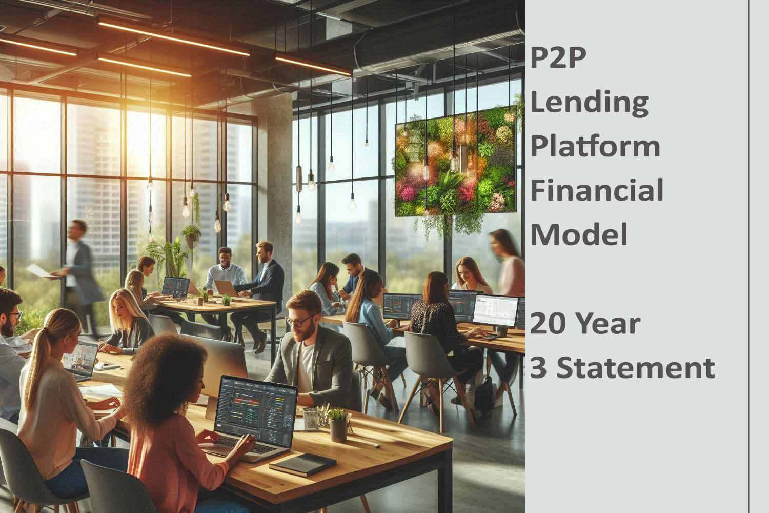 Peer to Peer (P2P) Lending Platform Finance Model 20 Years 3 Statement ...