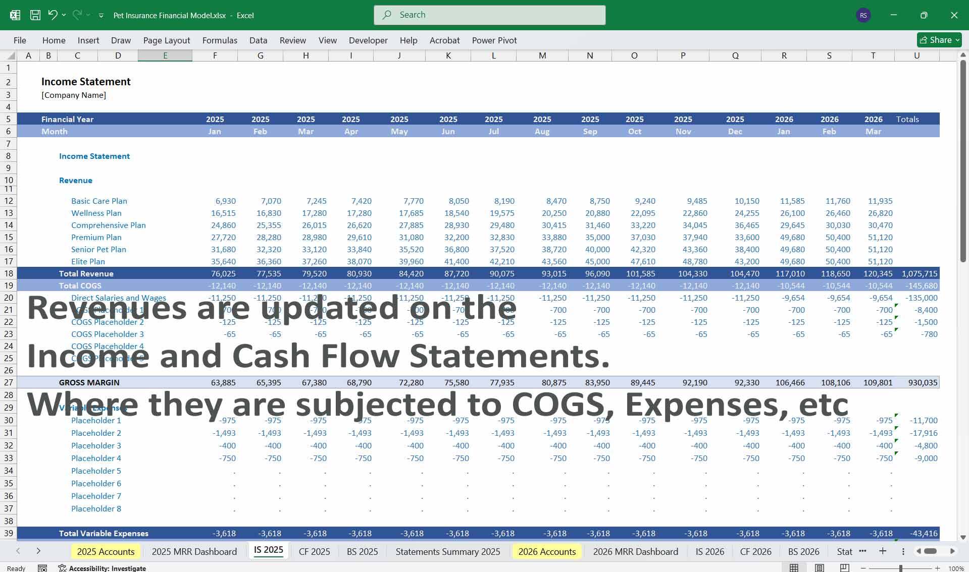 Pet Insurance Financial Model - Eloquens