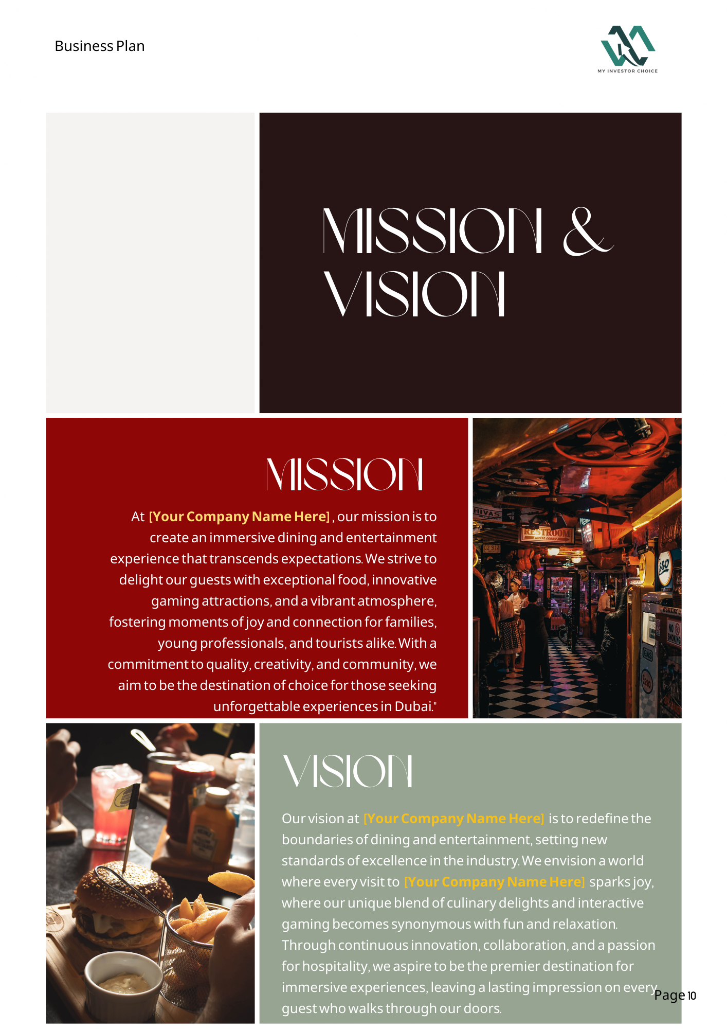 Food Cafe Restaurant Business Plan Template - Eloquens