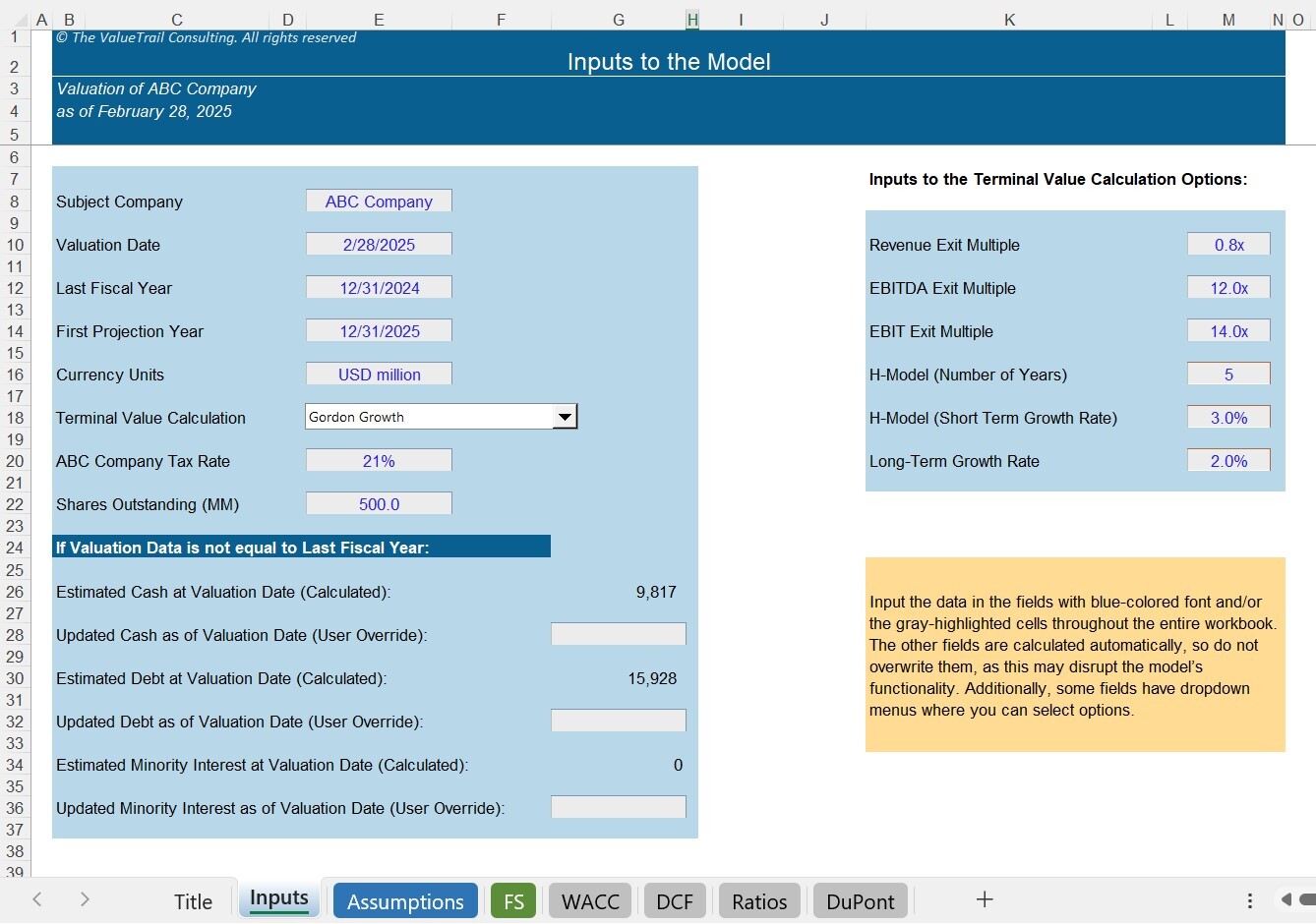 Financial Model with Highly Sophisticated DCF Valuation, Sensitivity and Financial Analysis ...
