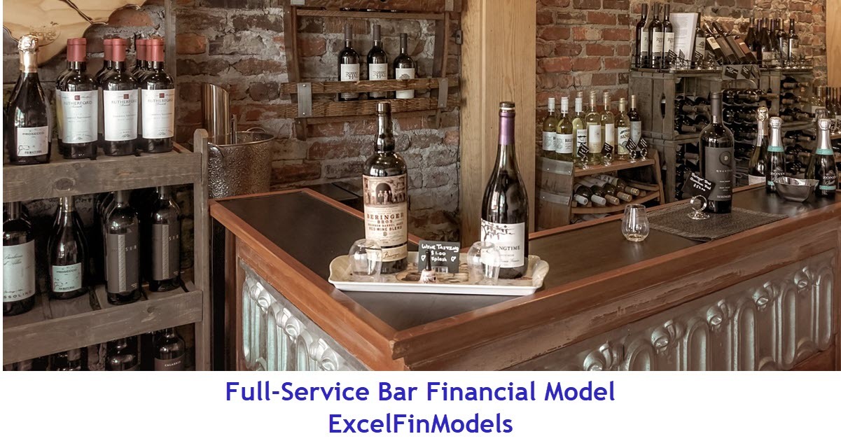 Full-Service Bar Monthly 5-Year 3-Statement Financial Forecast Model ...