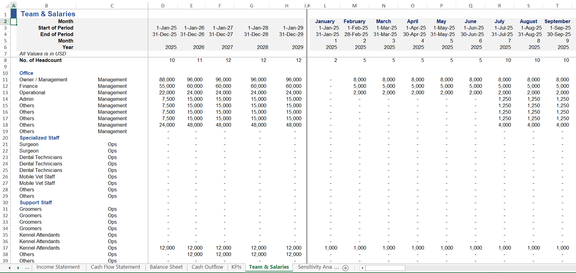 Petcare Clinic (Veterinary Clinic) Financial Model - Eloquens