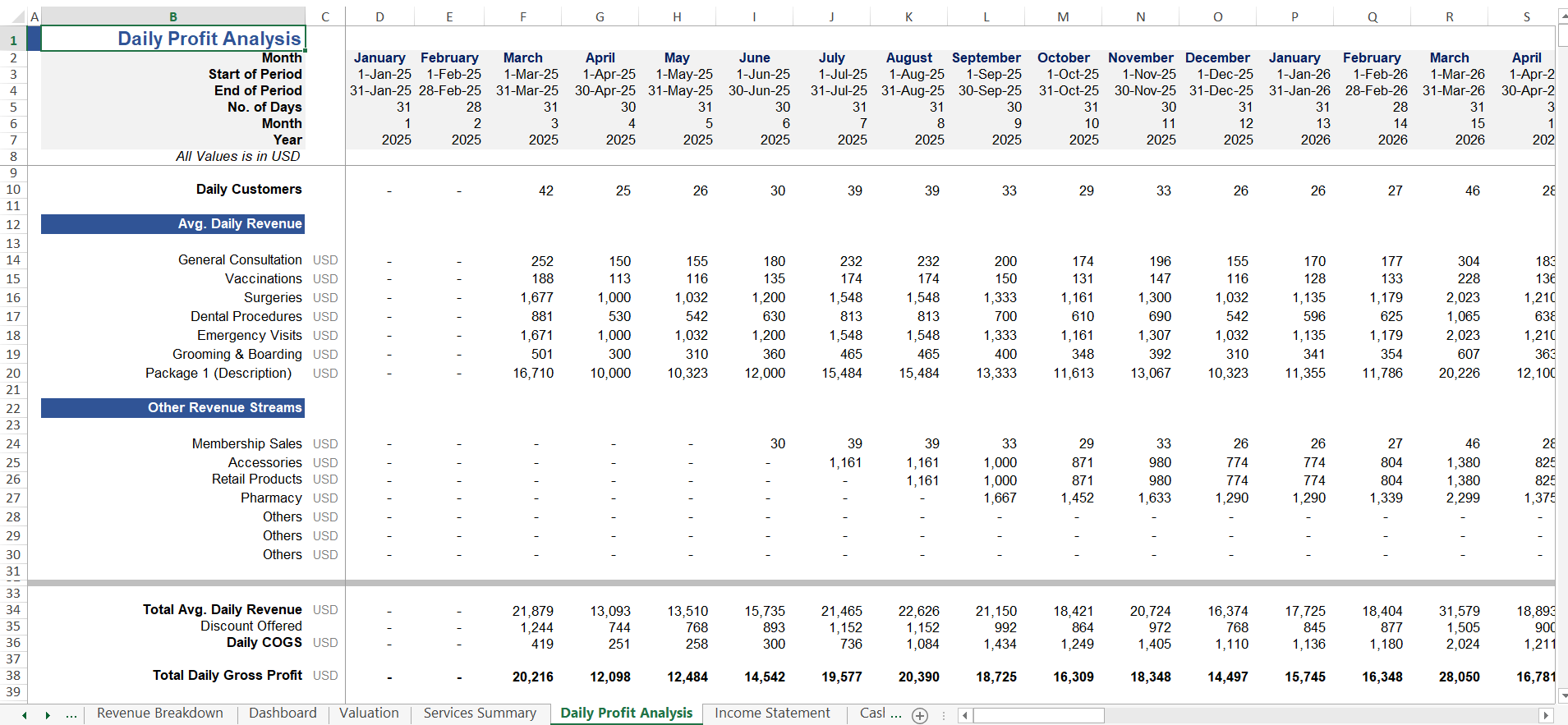 Medical Clinic Financial Forecasting Model - Eloquens