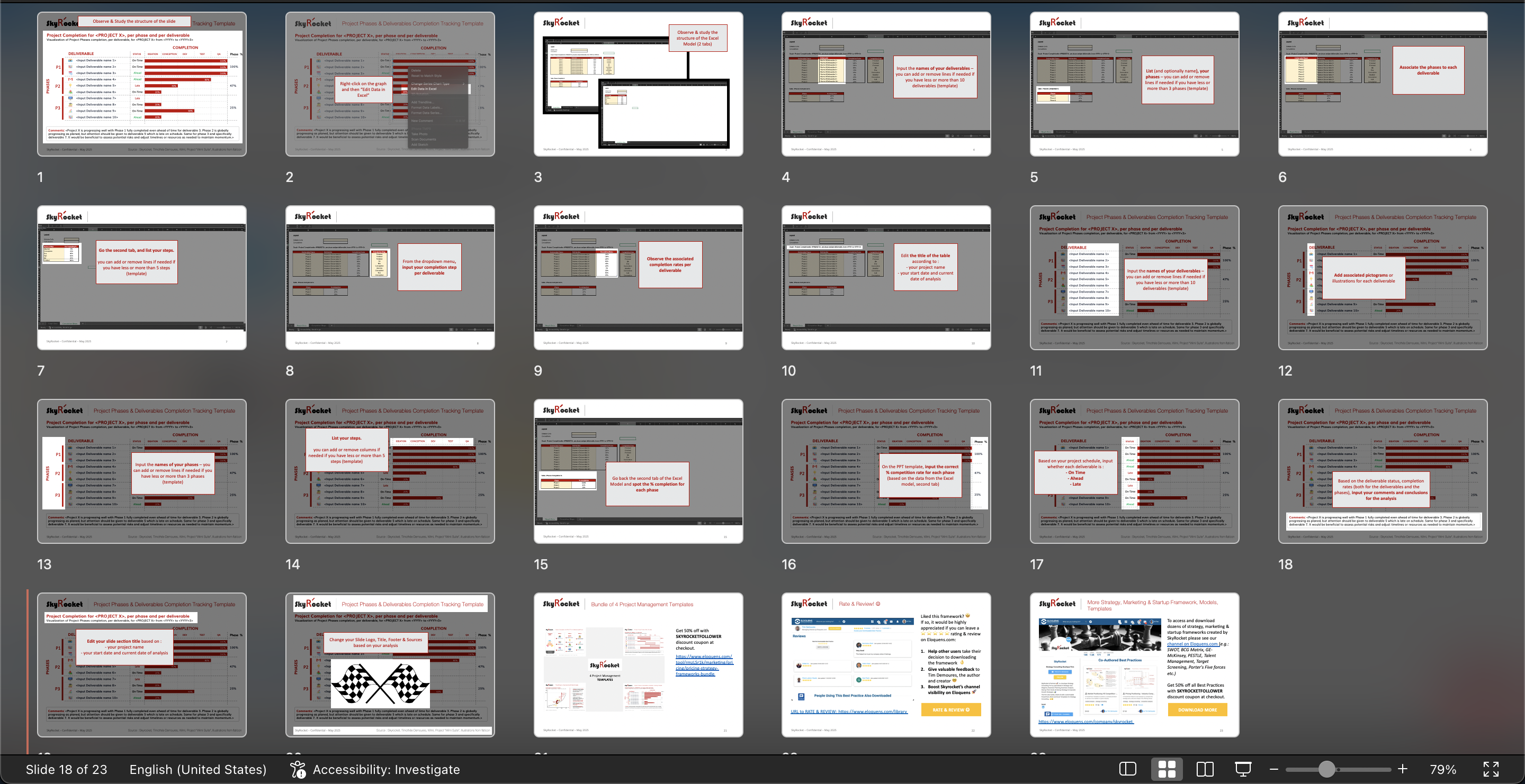 Project Phases & Deliverables Completion Tracking Template Slide - Eloquens