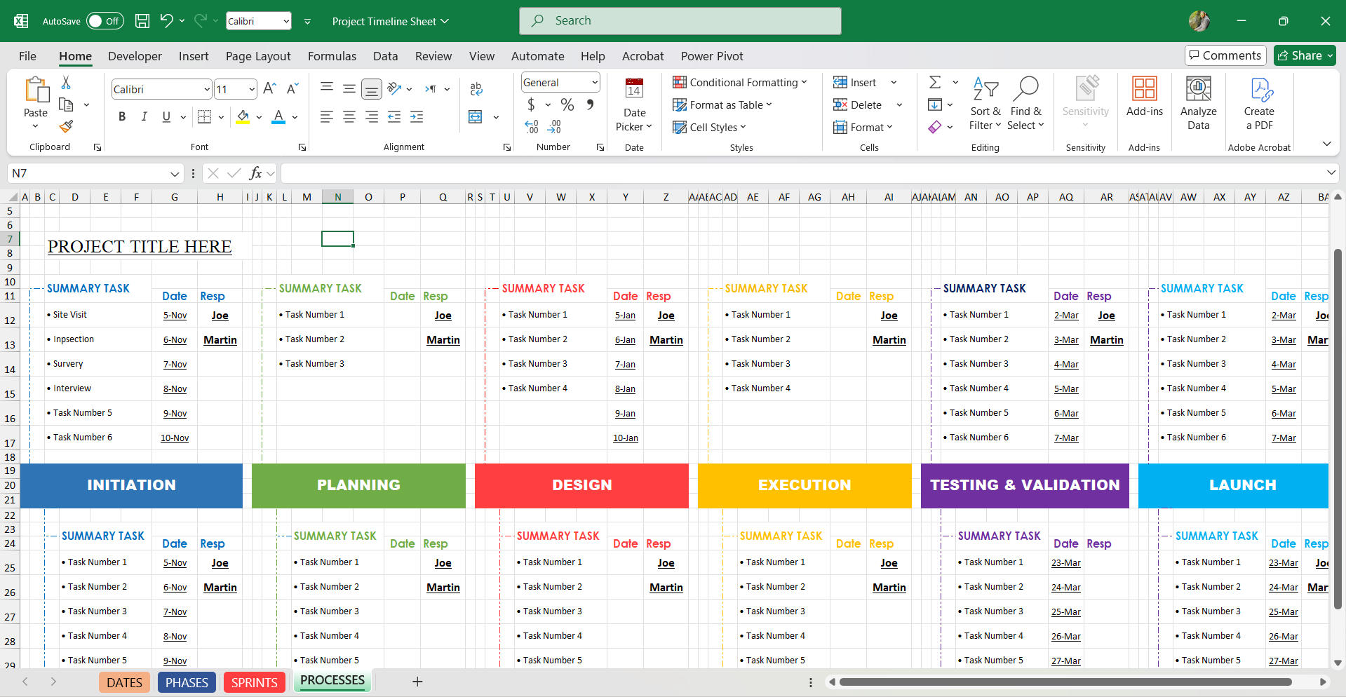 Project Timeline & Task Assignment Dashboard - ColorFlow Project ...