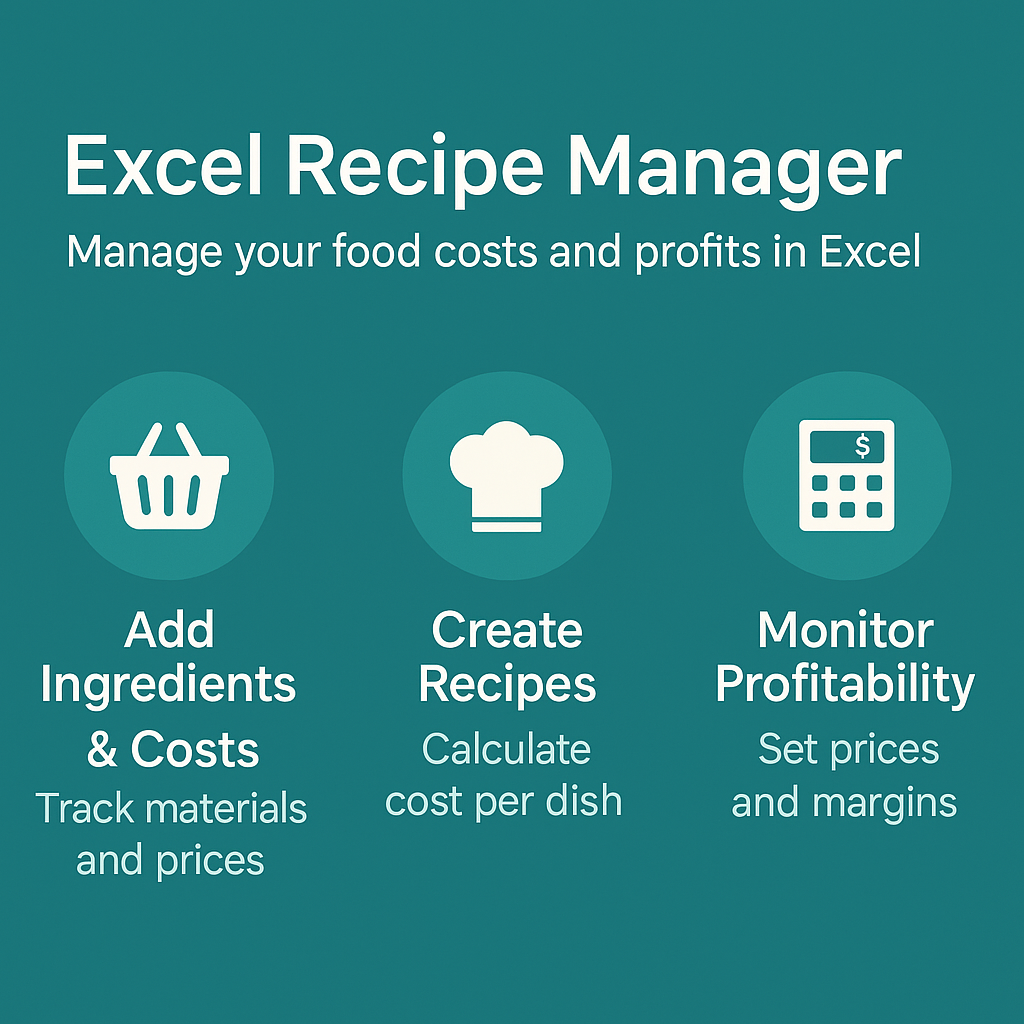 XL Recipe Manager – Advanced Excel App for Costing, Nutrition & Inventory - Eloquens