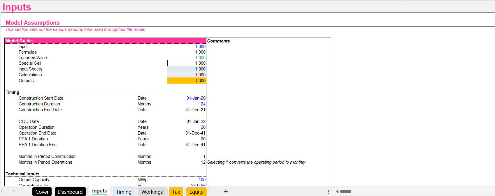 Solar Project Finance Modeling Test – Excel Case Study Template ...