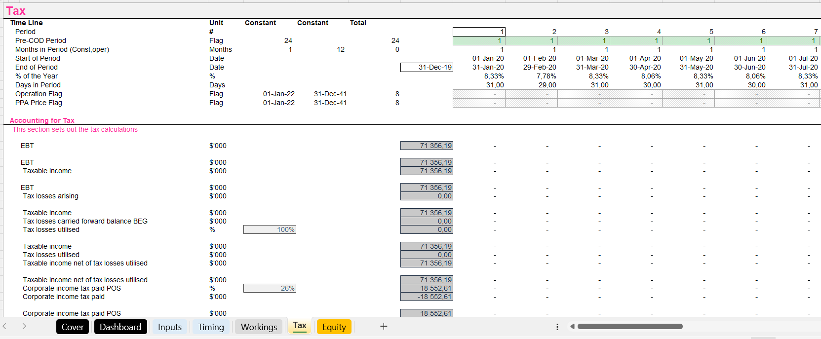 Solar Project Finance Modeling Test – Excel Case Study Template ...