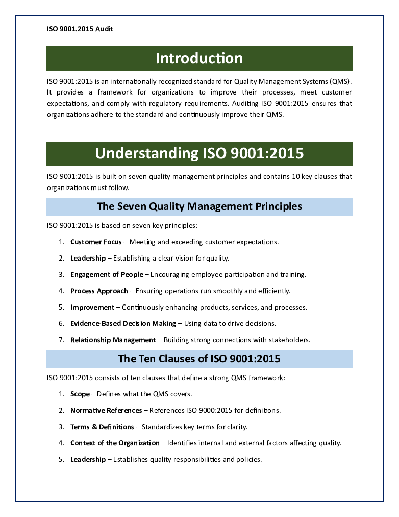 QMS - ISO 9001:2015 - Eloquens