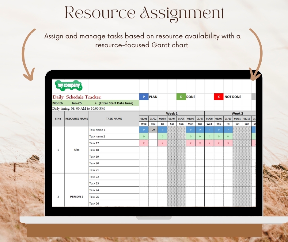 6 Excel Gantt Charts Bundle | Task Management – Timelines, Leave, Plan ...